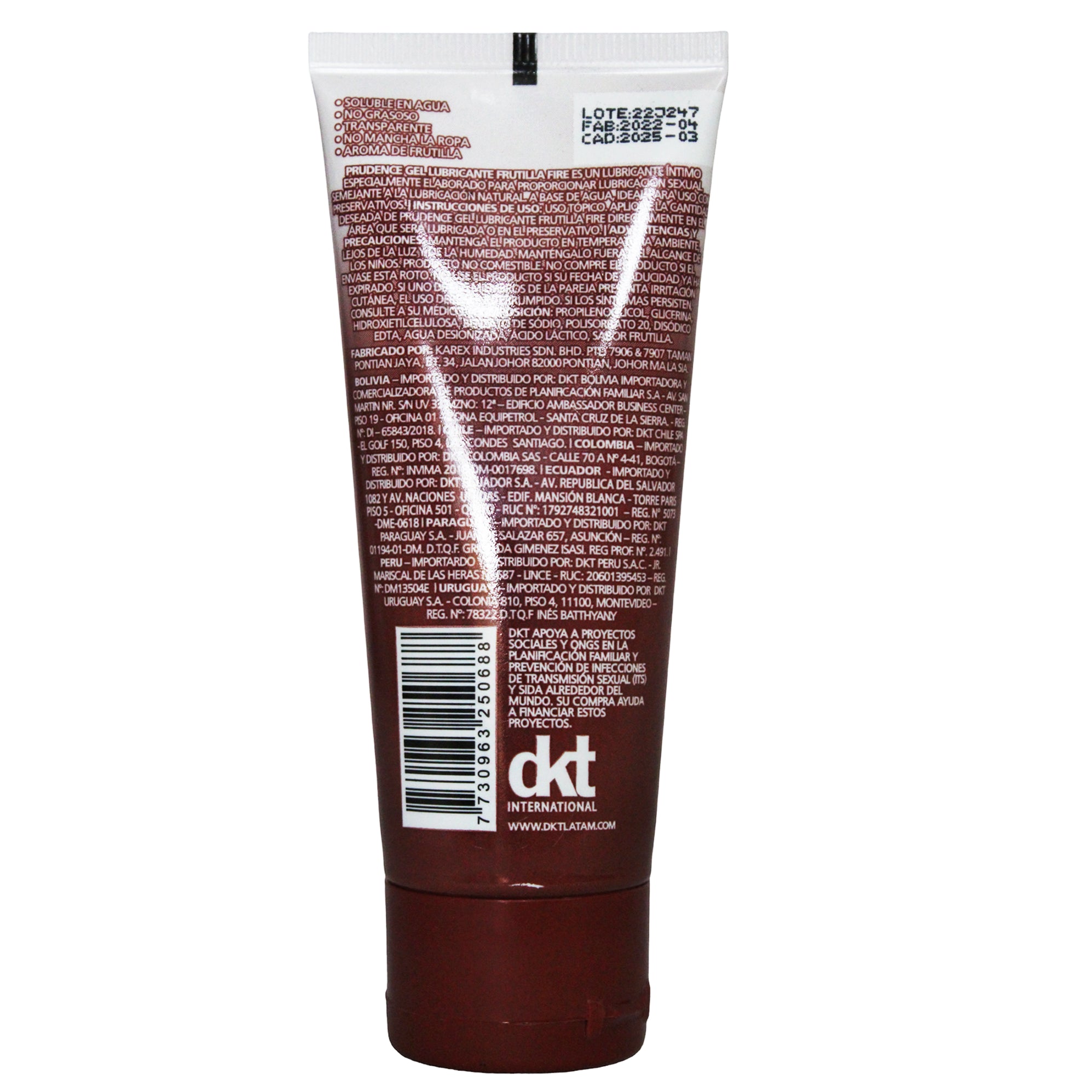 Prudence Gel Lubricante Frutilla Fuego - 60g— Farmacorp