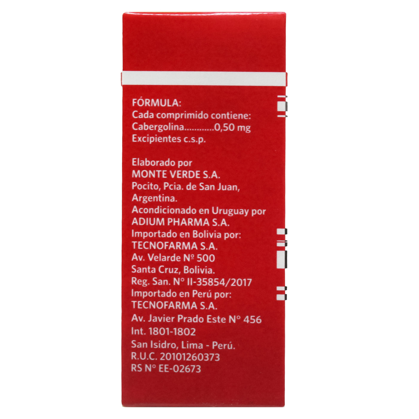 Cabertrix 0.5Mg X 2 Comp Cabergolina N-B— Farmacorp