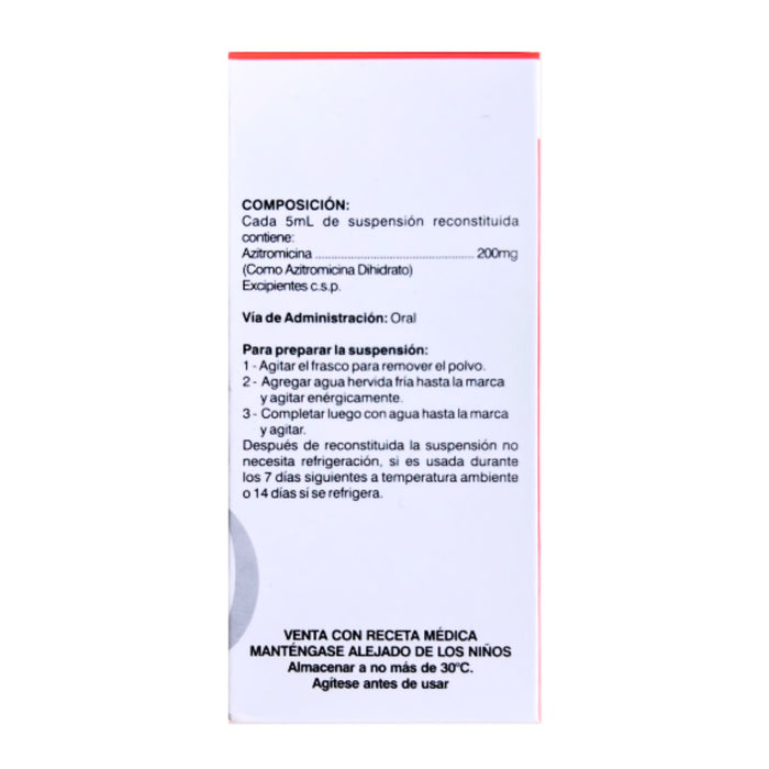 Azitromicina 200mg/5ml Suspensión 30ml— Farmacorp