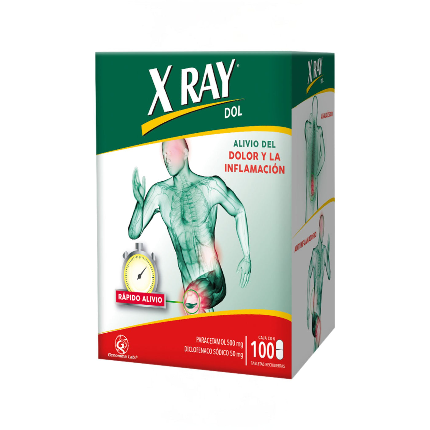 X Ray Dol Paracetamol / Diclofenaco X Tabletas— Farmacorp