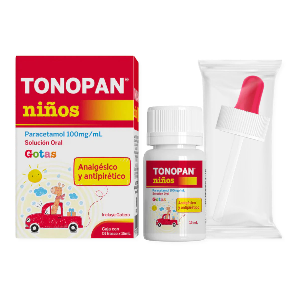 Tonopan Niños Paracetamol Gotas 100mg 15ml— Farmacorp