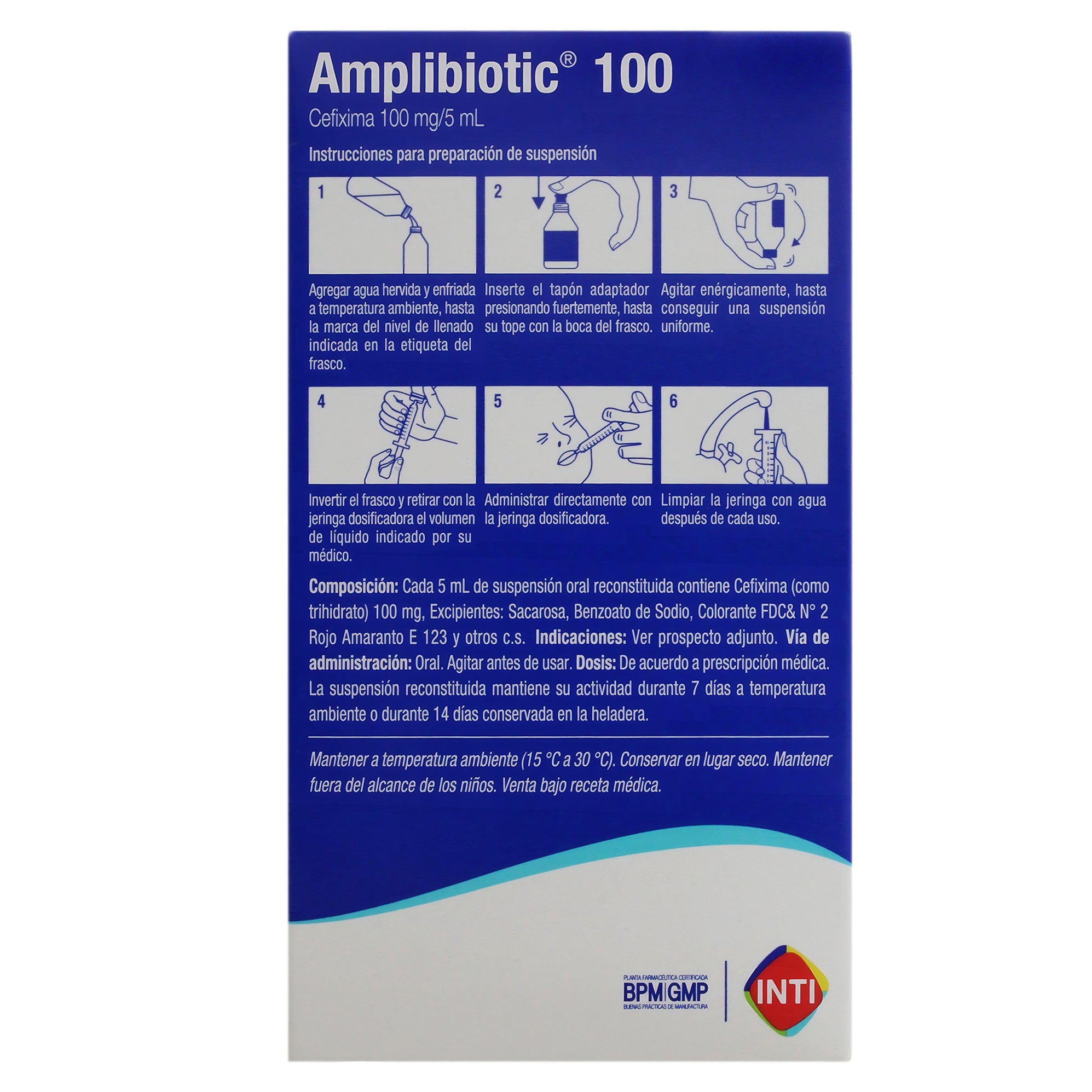 Amplibiotic 100Mg 5Ml Suspencion Cefixima X 90Ml— Farmacorp