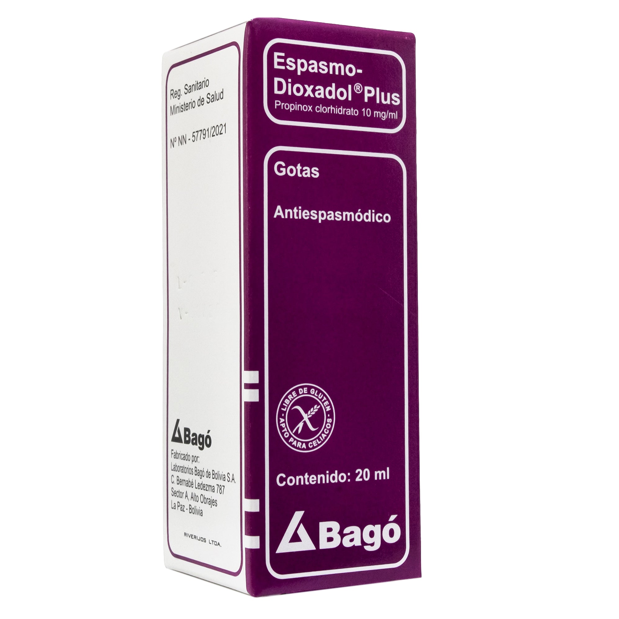 Espasmo Dioxadol Plus 10Mg Gotas X20ml Propinoxato— Farmacorp