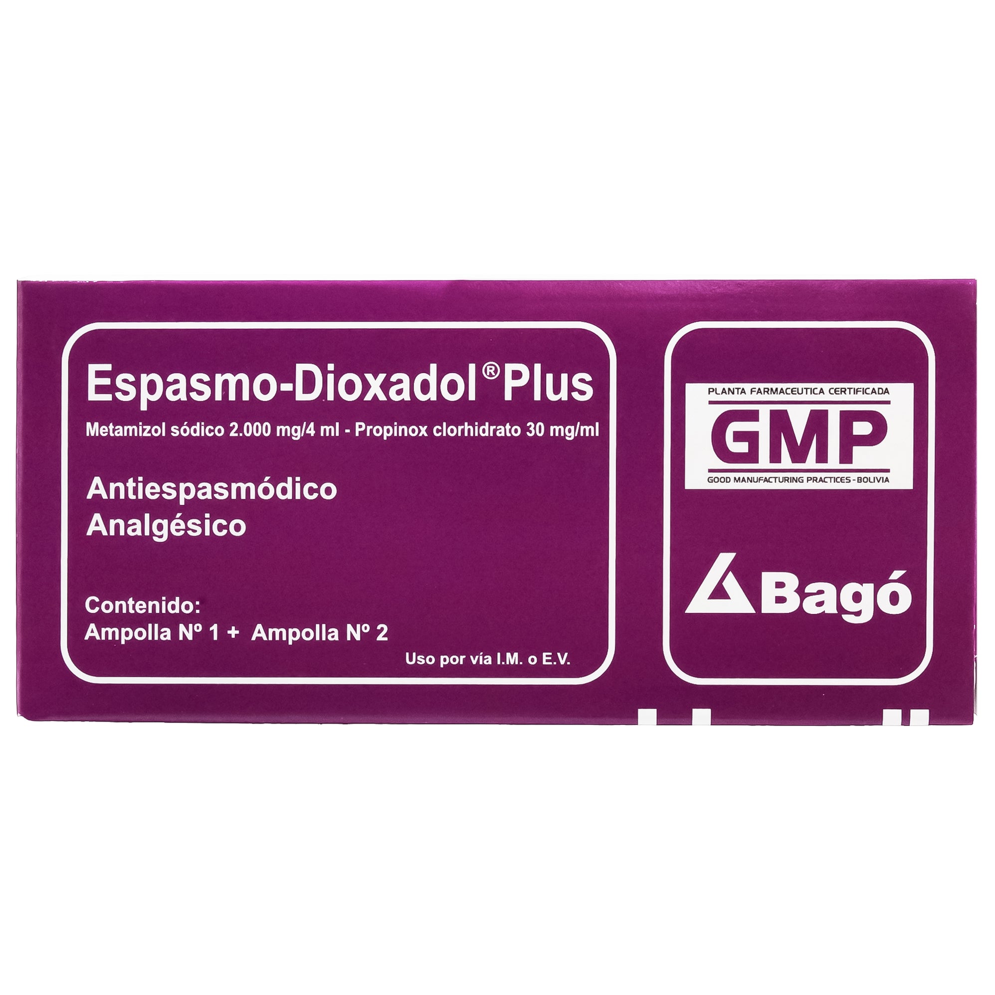 Espasmo Dioxadol Plus X Ampolla— Farmacorp