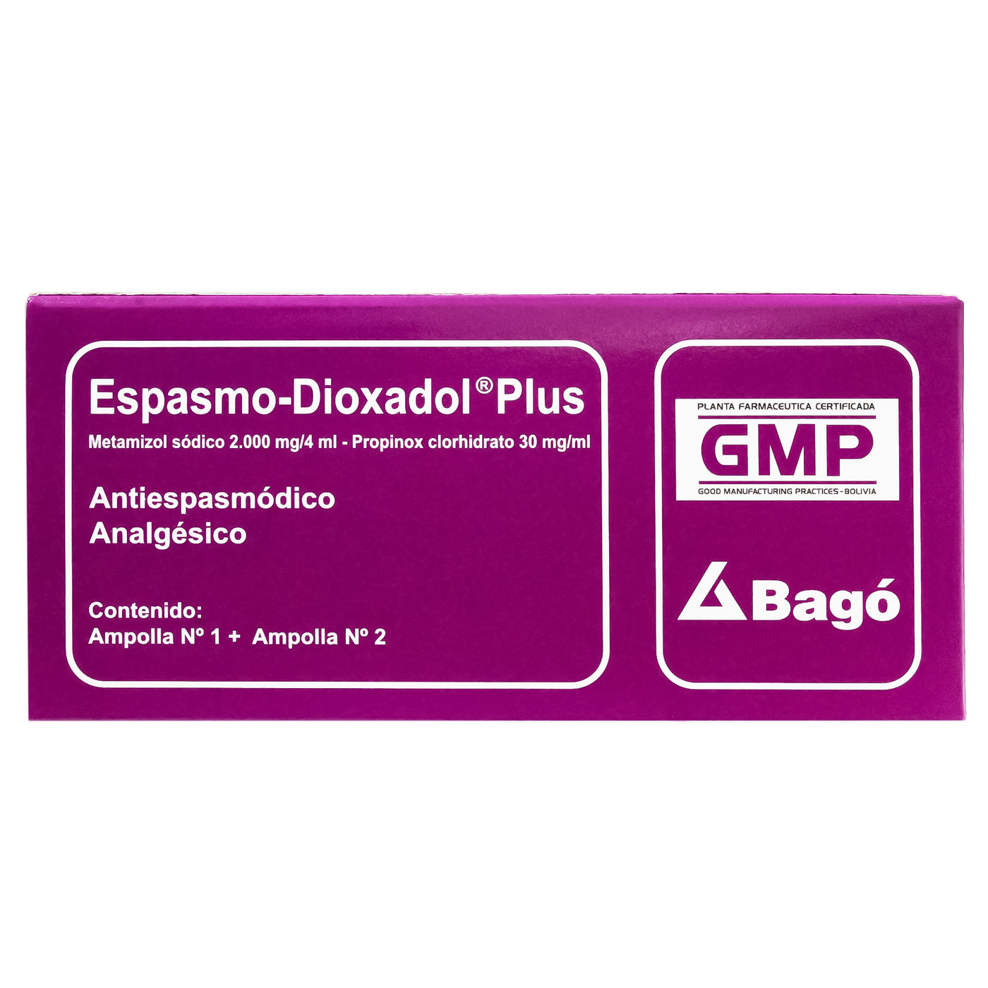 Espasmo Dioxadol Plus X Ampolla— Farmacorp