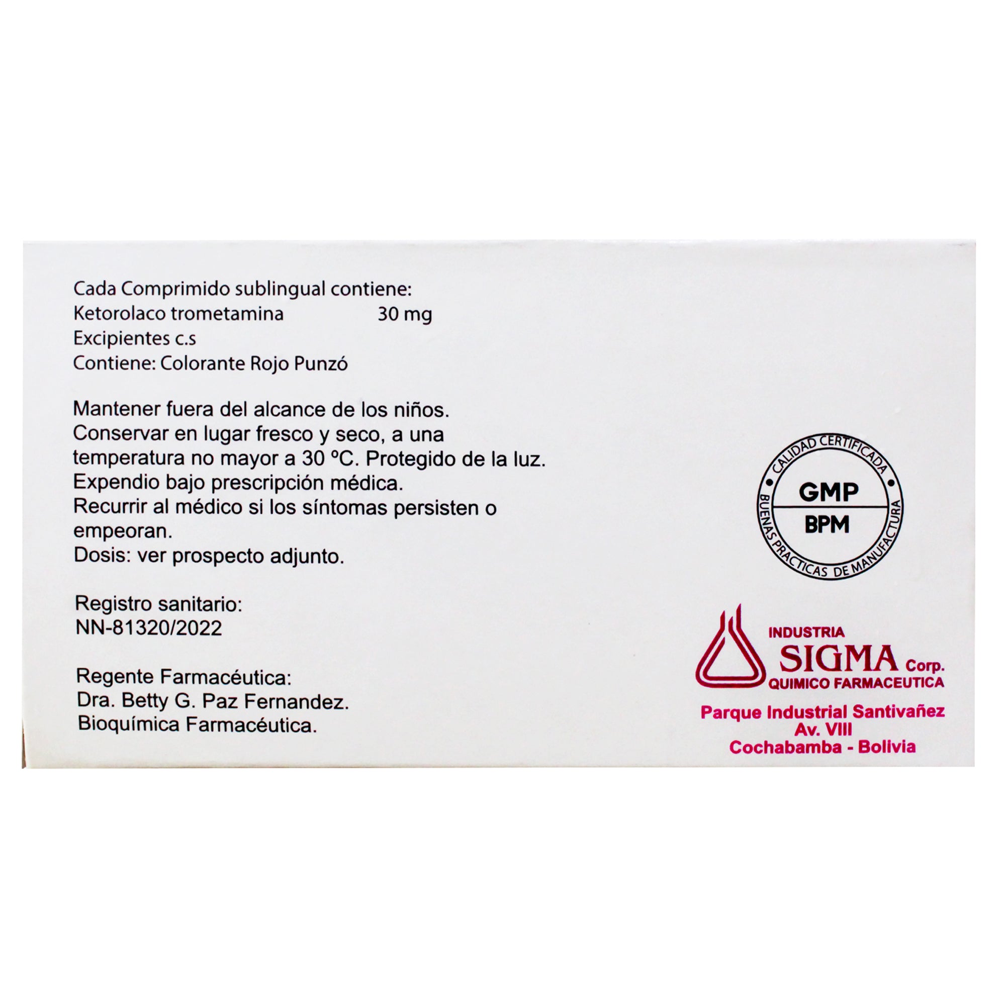 Trabit Kt 30Mg Ketorolaco Sublingual X Comprimido— Farmacorp