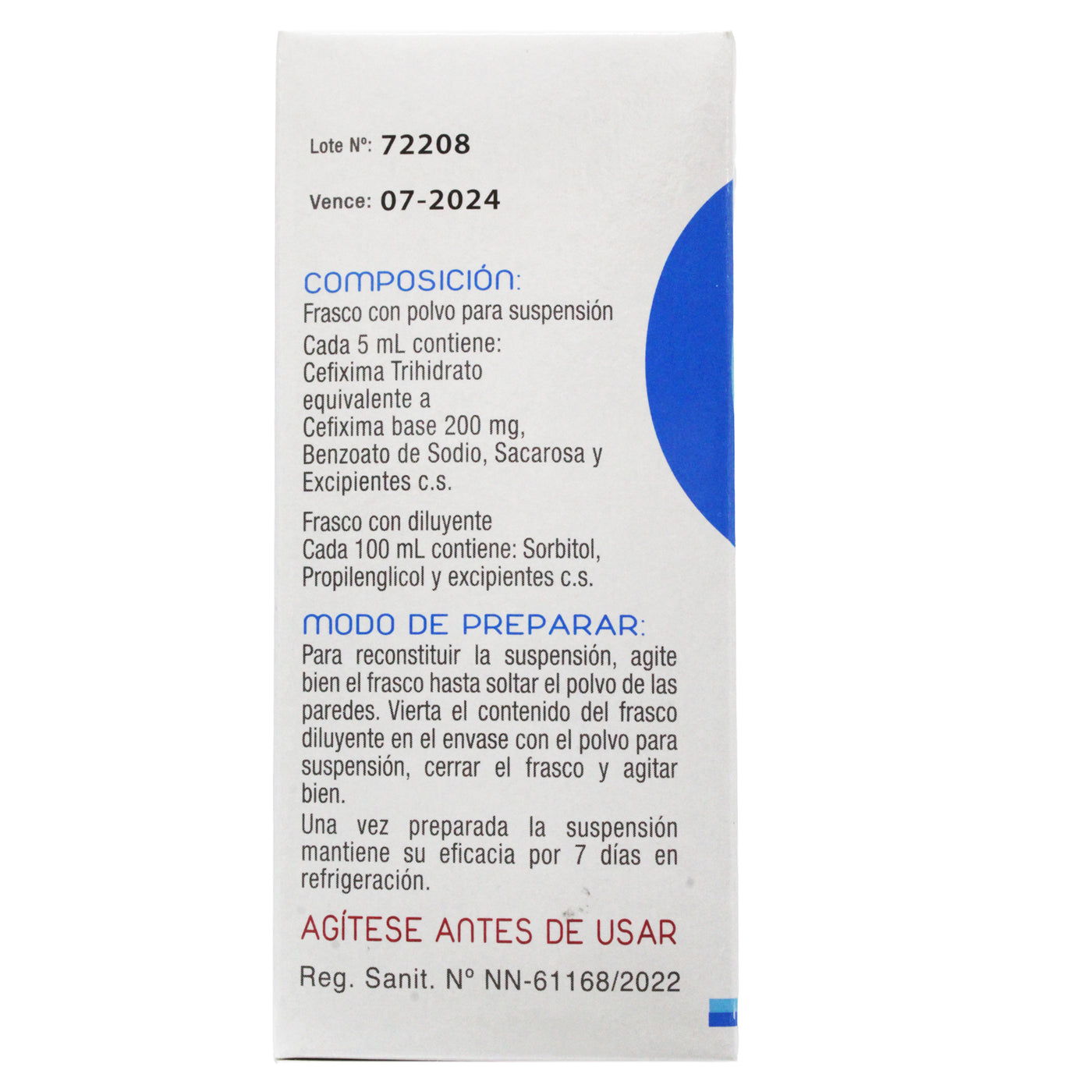 Cefabiotic 200Mg 5Ml Susp X 50Ml Cefixima— Farmacorp