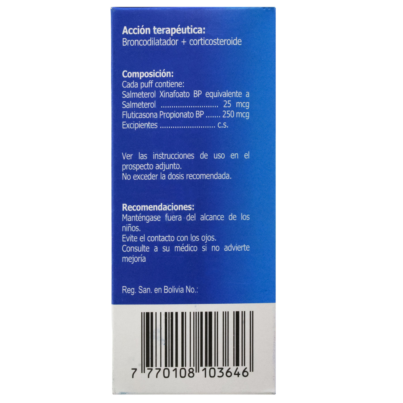 Asmacort Ad 25 250 Aer Oral X 120 Dosis Salm Fluti— Farmacorp