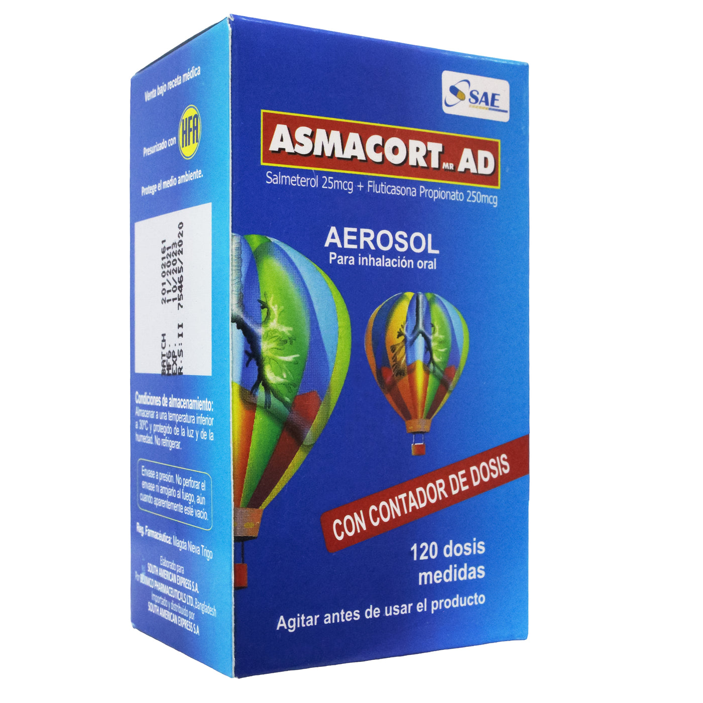 Asmacort Ad 25 250 Aer Oral X 120 Dosis Salm Fluti— Farmacorp