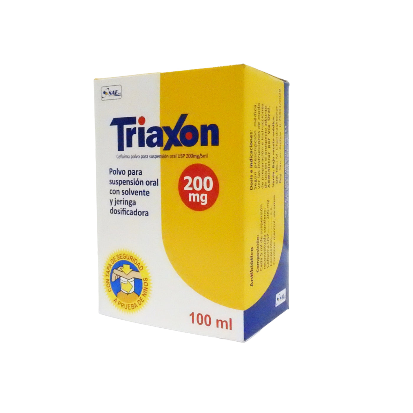 Triaxon Cefixima 200Mg Cada 5Ml Suspensión X 100Ml— Farmacorp