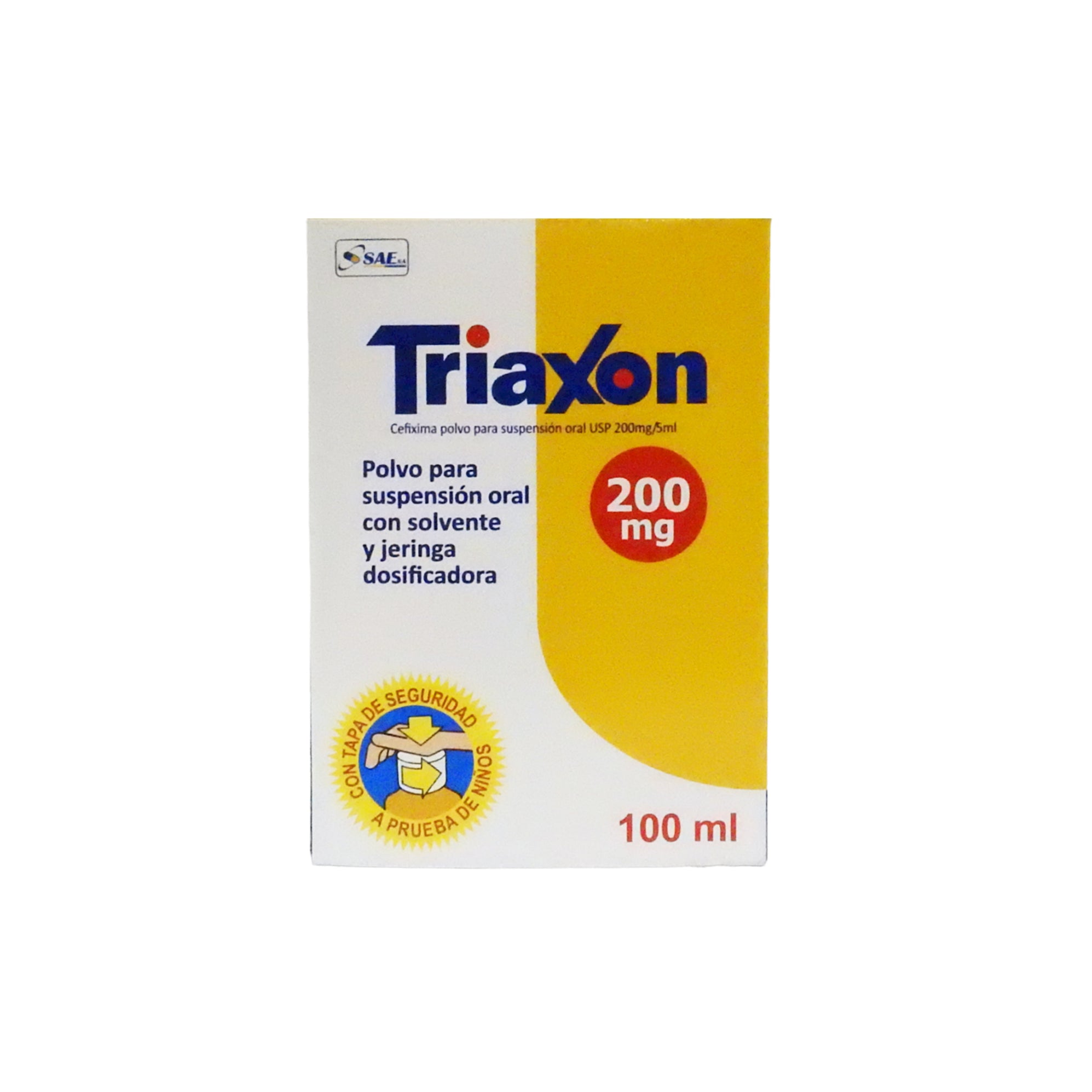 Triaxon Cefixima 200Mg Cada 5Ml Suspensión X 100Ml— Farmacorp