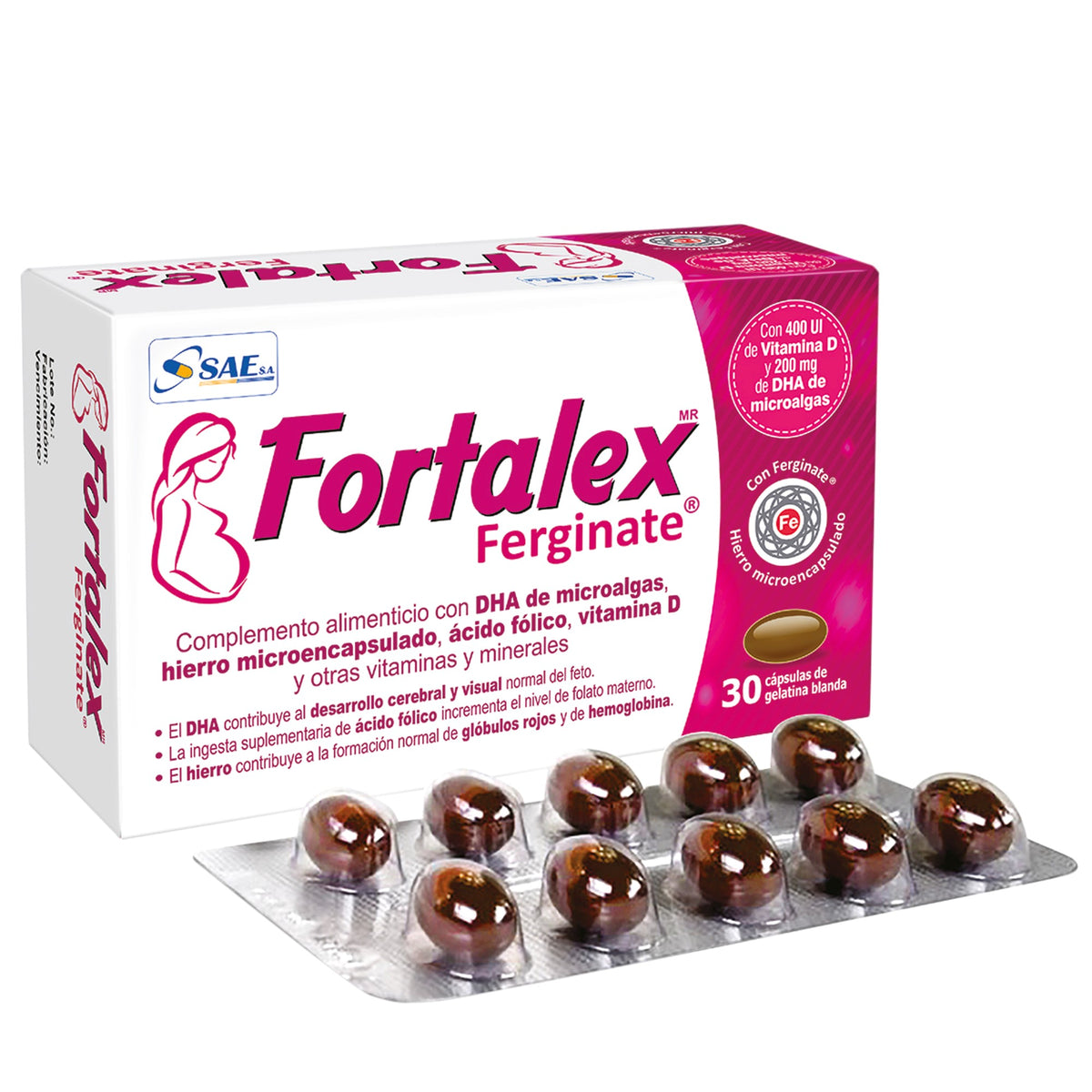 Fortalex Ferginate X Capsula Blanda— Farmacorp
