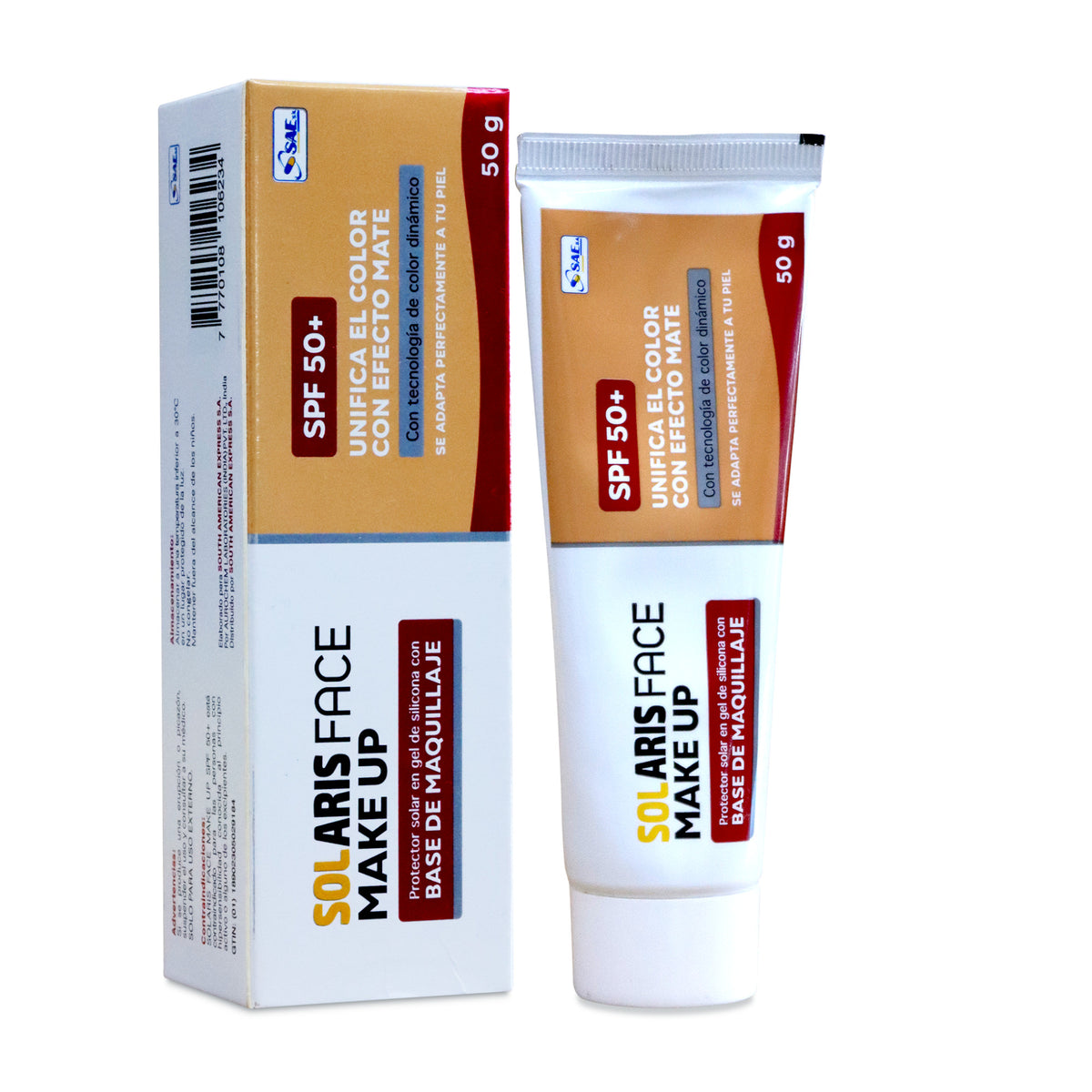 Solaris Face Bloqueador Solar Fps50+ Gel C/Base X 50Gr— Farmacorp