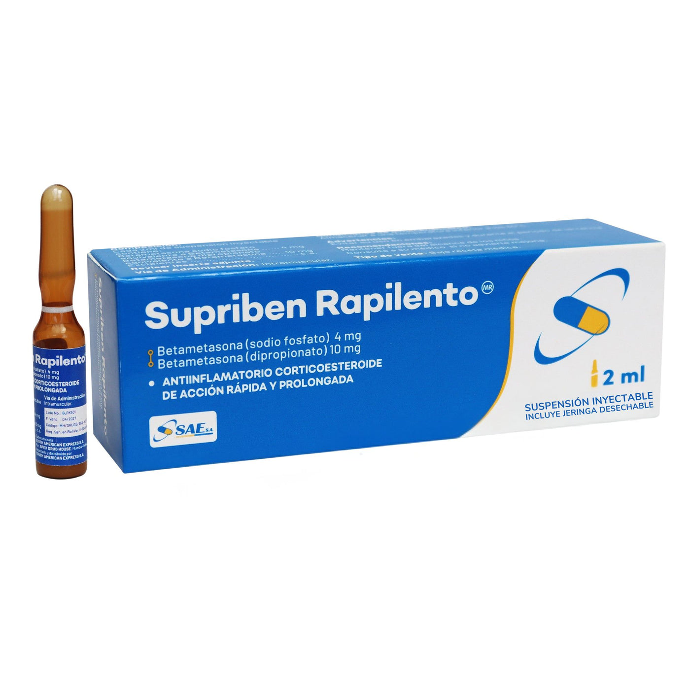 Supriben Rapilento Im X 1 Amp/2Ml+Jer Betametasona— Farmacorp