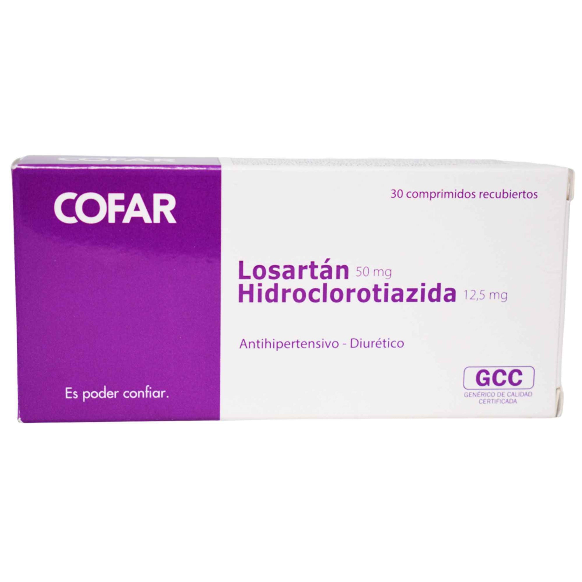 Cartan D Losartan-Hidroclorotiazida X Tableta— Farmacorp