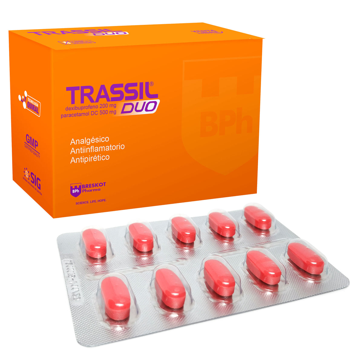 Trassil Duo Dexibuprofeno 200Mg Y Paracetamol 500Mg X Tableta— Farmacorp