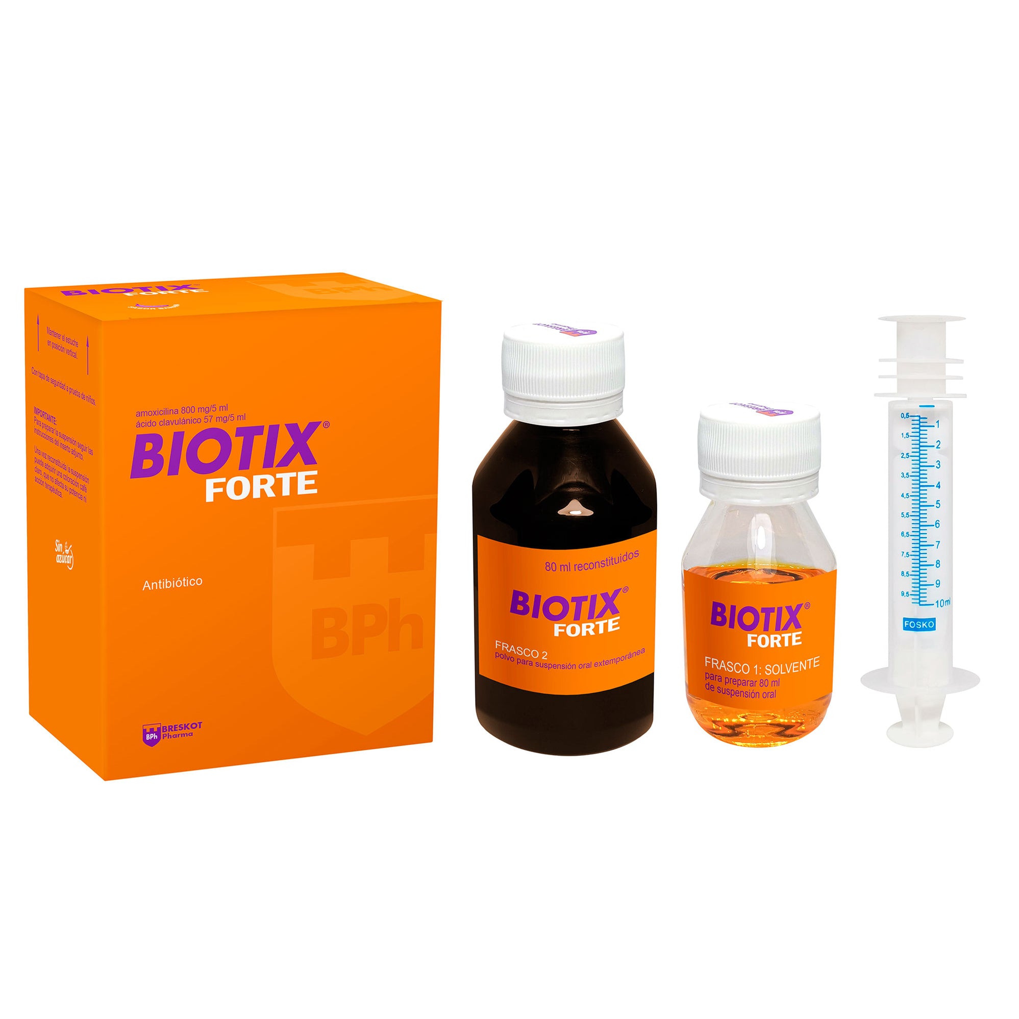 Clavinex Duo Forte Suspension Amoxicilina 800Mg Y Clavulanico 57Mg Y 7 ...