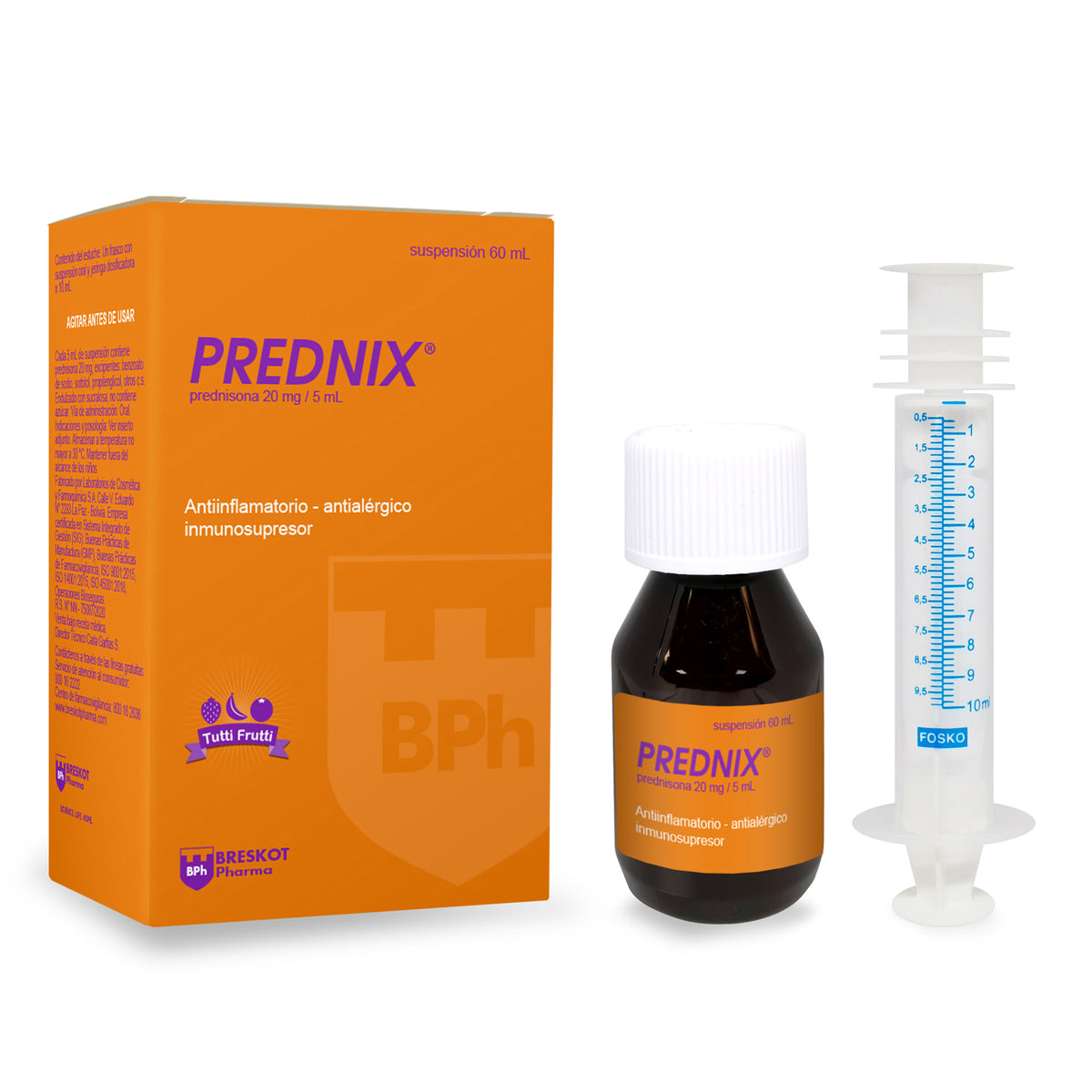 Prednix Prednisona 20 Mg / 5 Ml Suspensión X 60 Ml— Farmacorp