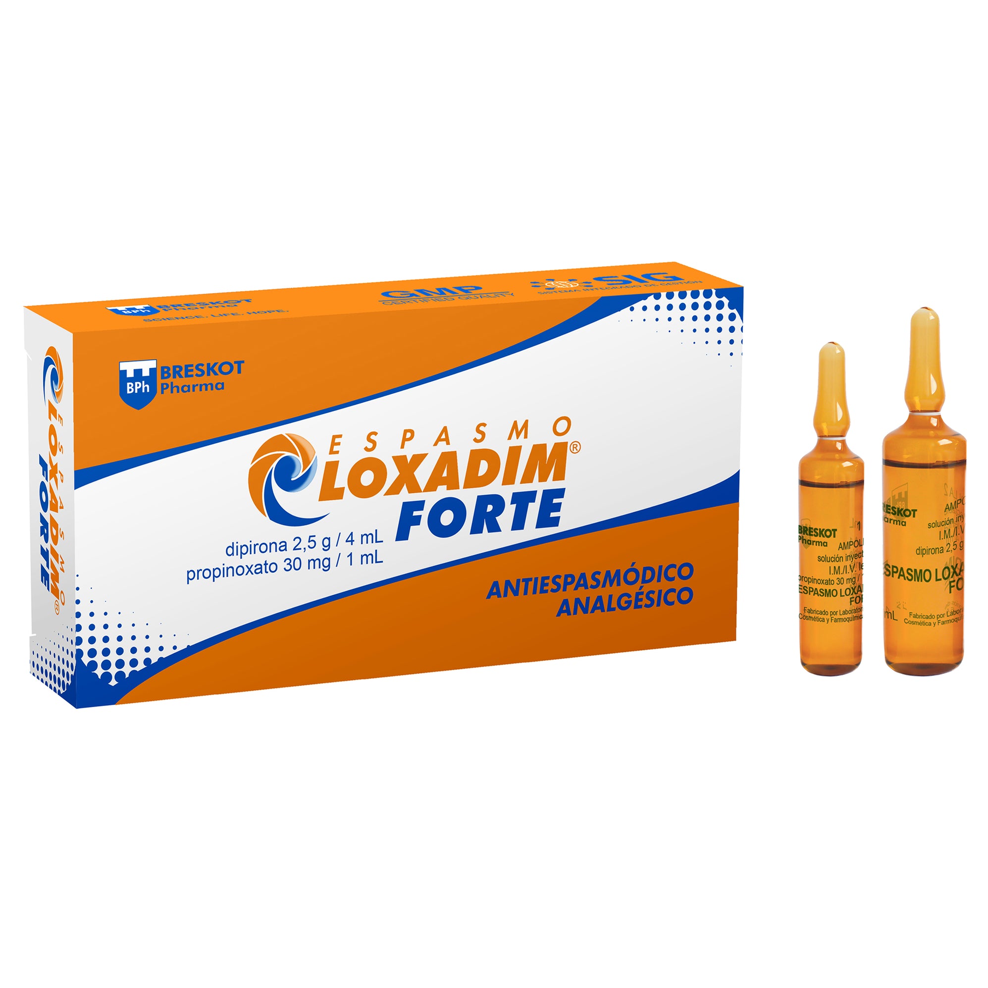 Espasmo Loxadim Forte Dipirona Propinoxato Im Iv Caja 16 Dosis X 2 Apo ...