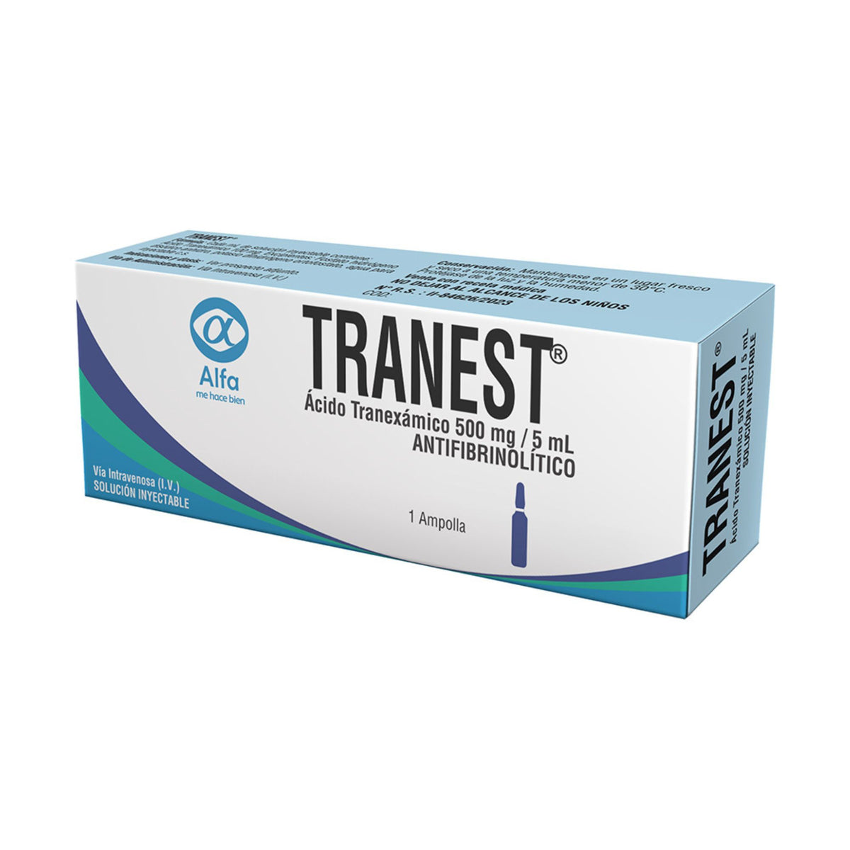 Tranest Acido Tranexámico 500Mg X Ampolla / 5Ml— Farmacorp