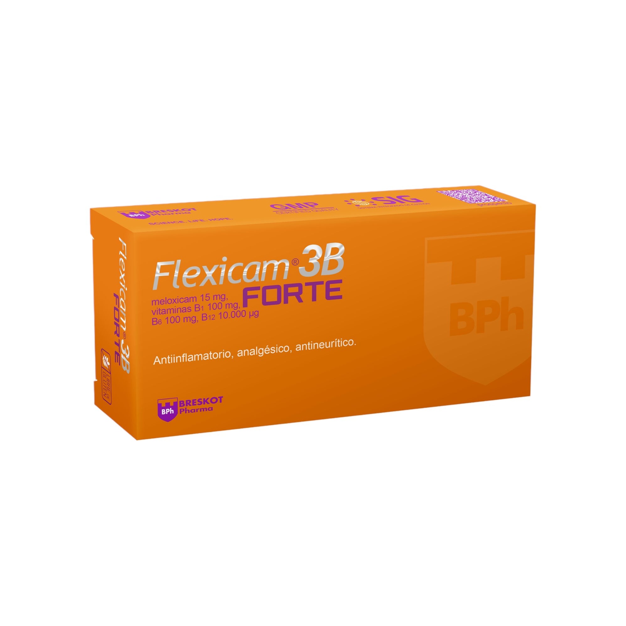 Flexicam 3B Forte Meloxicam / Vitaminas B1 B6 B12 X Comprimido— Farmacorp