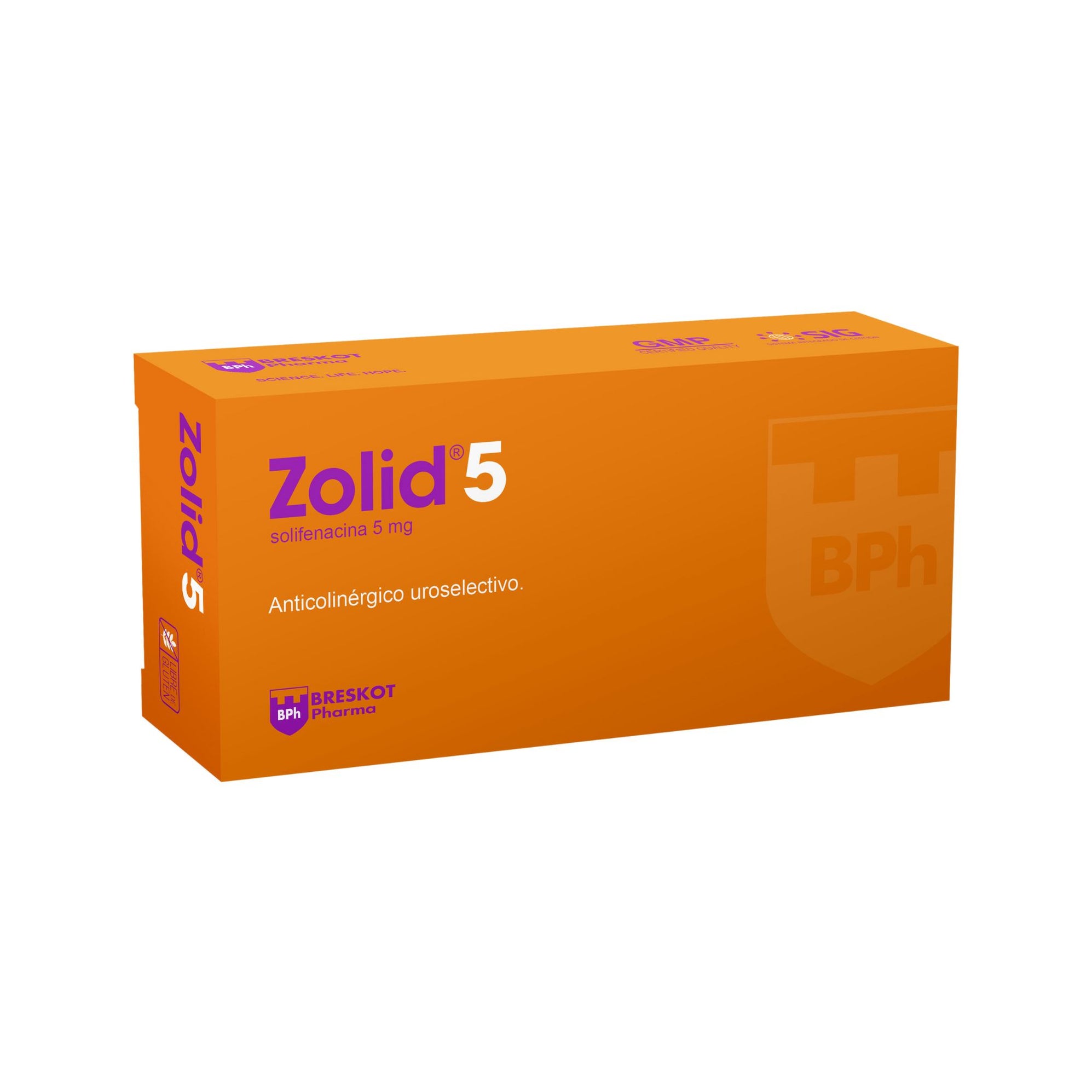 Zolid Solifenacina Succinato 5Mg X Comprimido— Farmacorp
