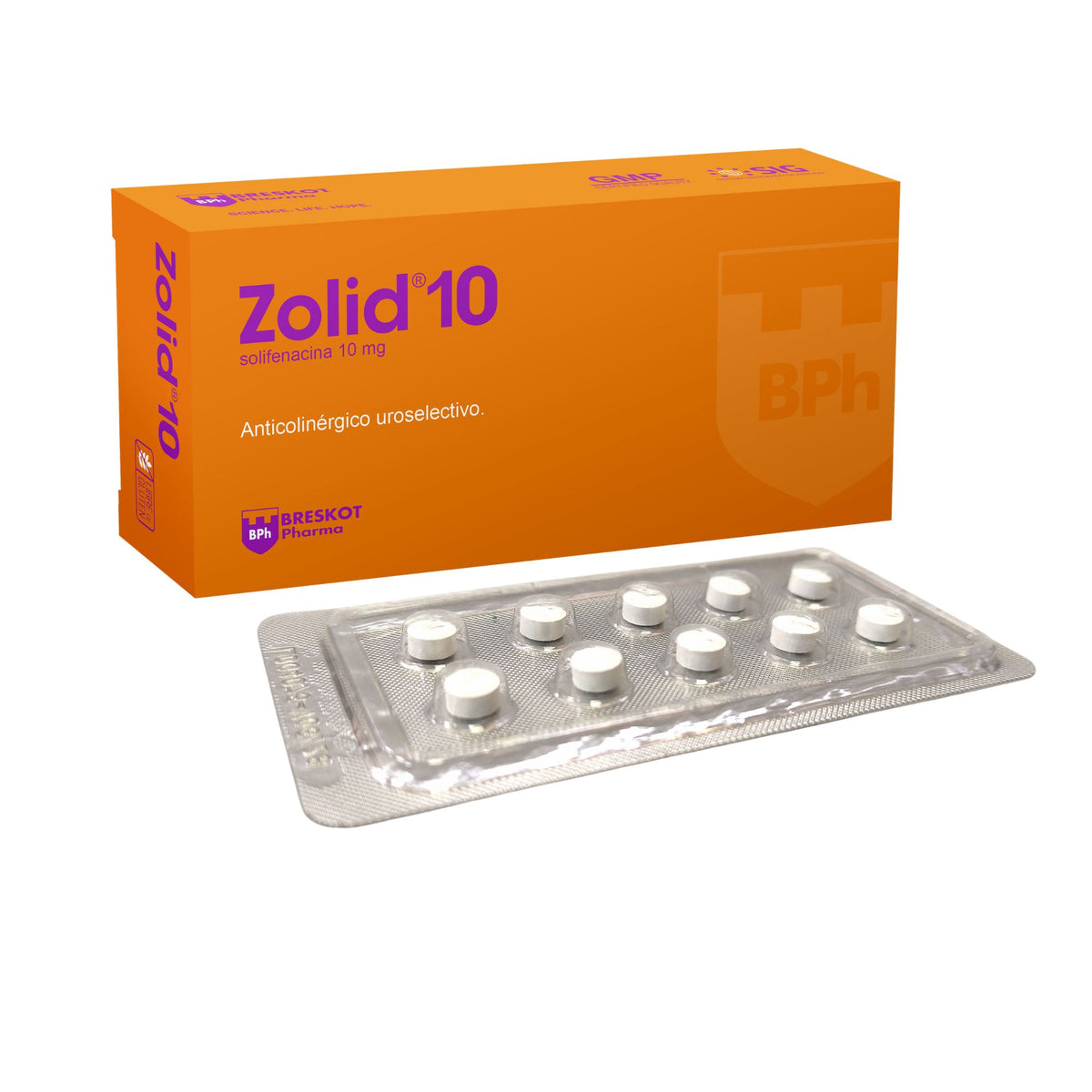 Zolid Solifenacina Succinato 10Mg X Comprimido— Farmacorp