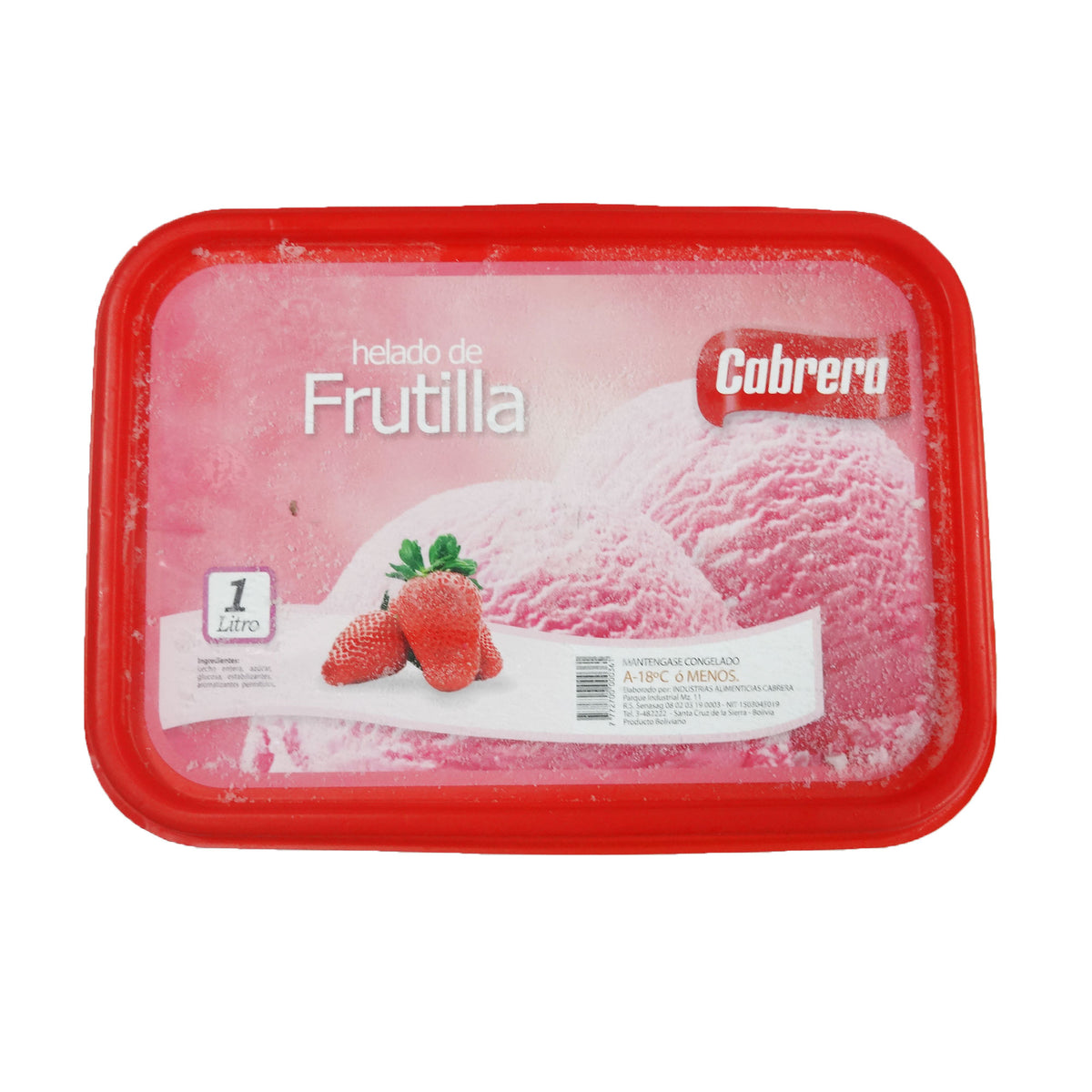 Cabrera Frutilla Helado X 1 L— Farmacorp