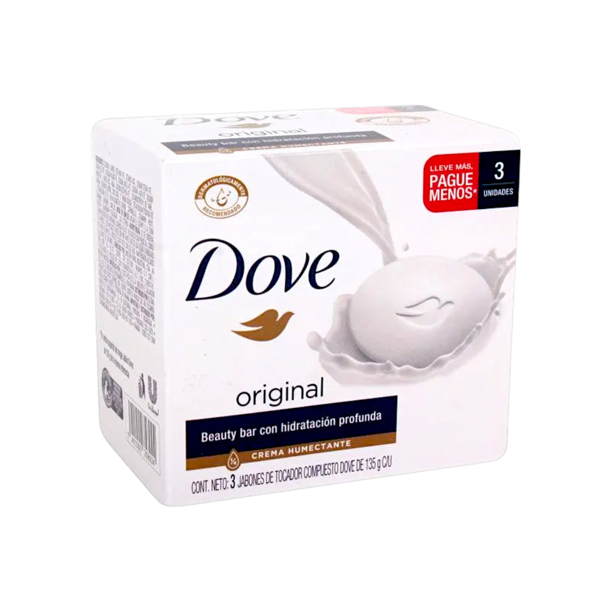 Jabon Dove 135G Original Blanco X 3 Unidades— Farmacorp