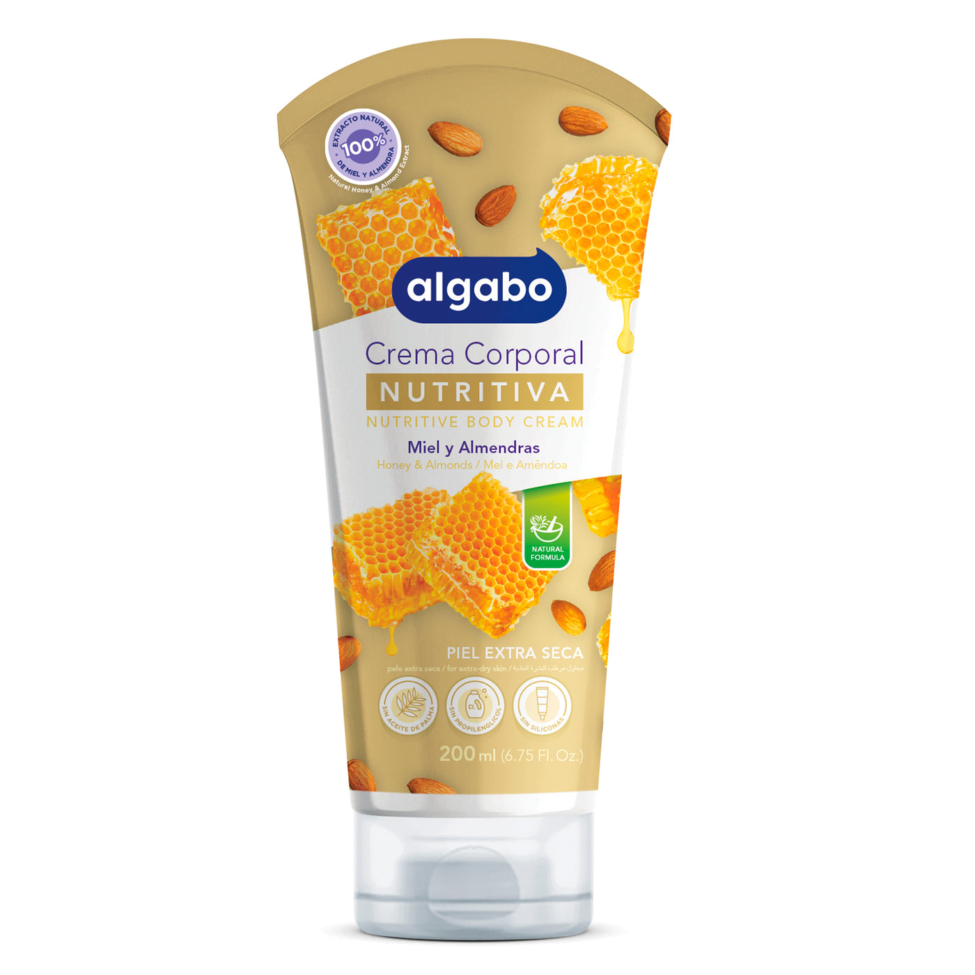 Crema Corporal Algabo Miel y Almendras 200ml - Nutrición— Farmacorp