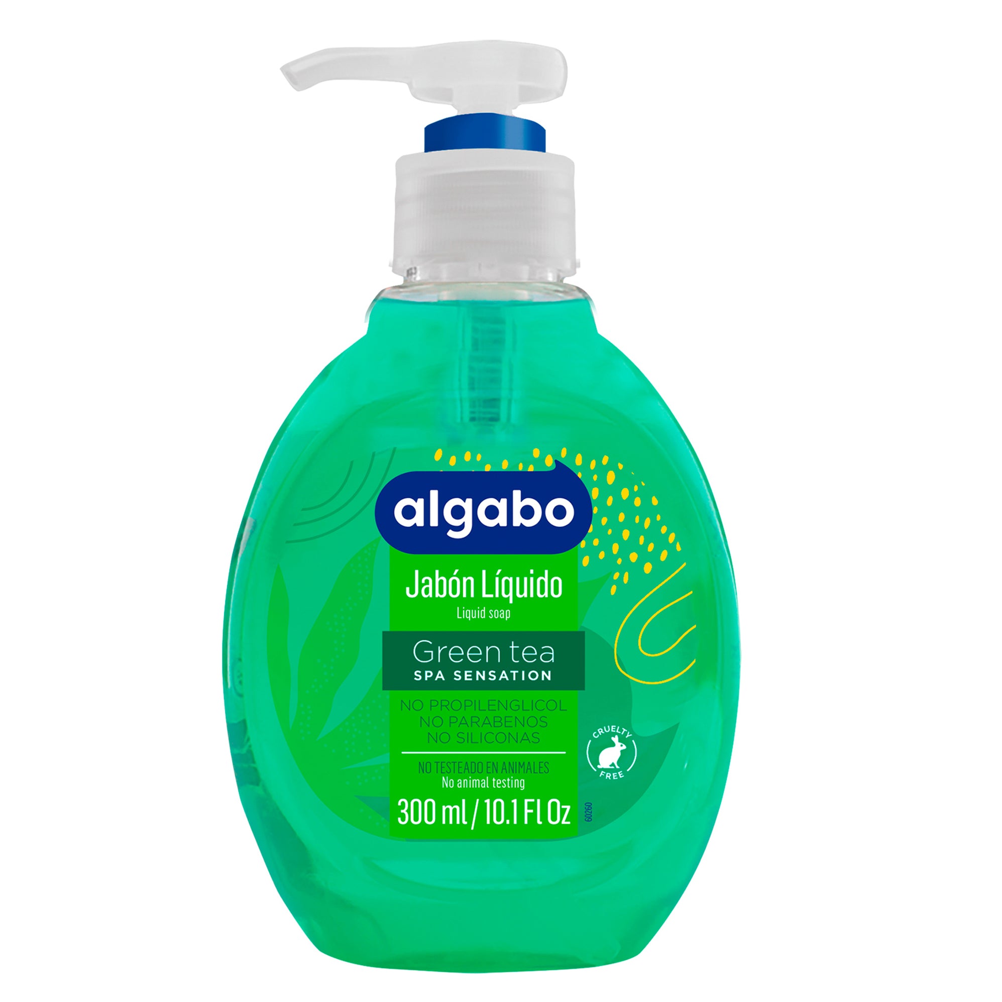 Jabón Líquido Algabo Green Tea 300ml - Frescura Natural— Farmacorp
