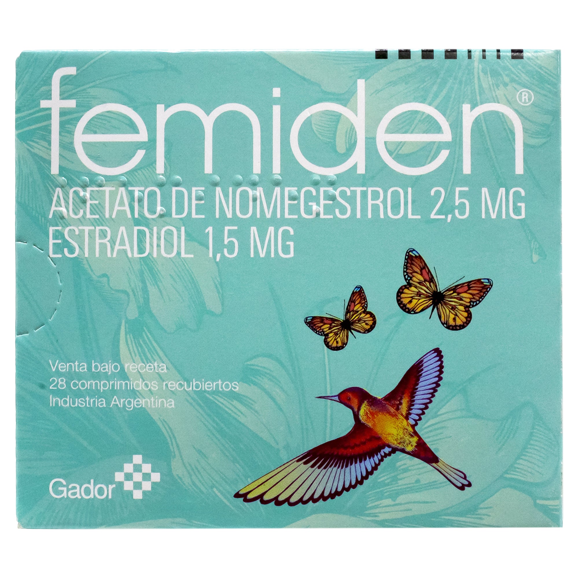 Femiden Nomegestrol Acetato 2.5Mg Y Estradiol 1.5Mg X 28 Tabletas ...