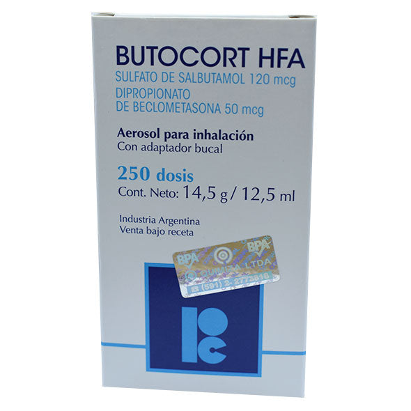 Butocort Hfa Aero X250 Dosis Salbuta Beclome Farma— Farmacorp