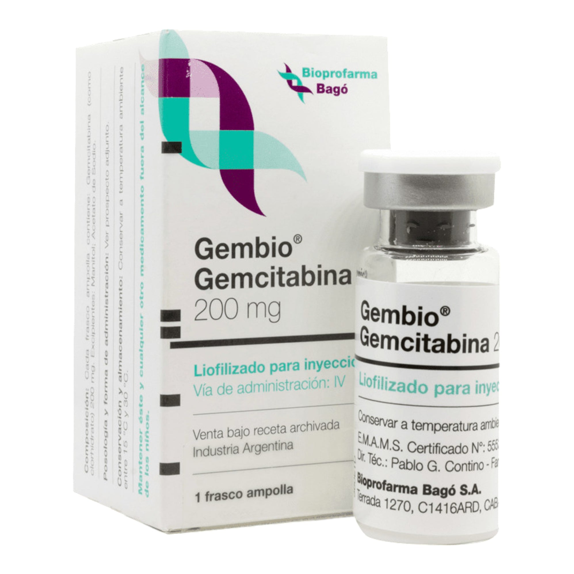 Gembio 200Mg Iv Gemcitabina X Ampolla— Farmacorp