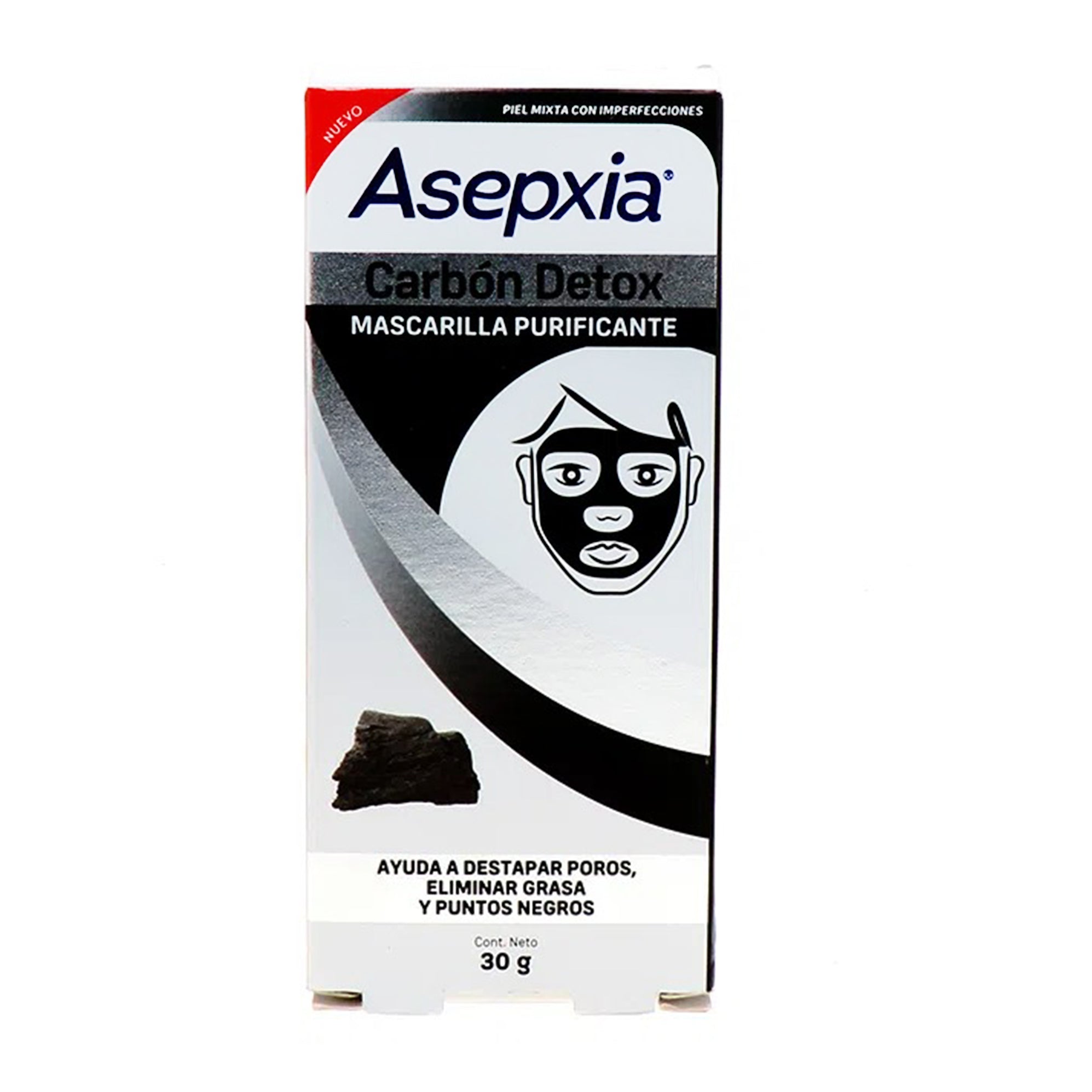 Asepxia Mascarilla Purificante Carbon Detox X 30Gr— Farmacorp