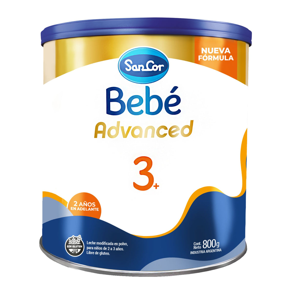 Leche En Polvo Sancor Bebe 3+ Advanced X 800G— Farmacorp