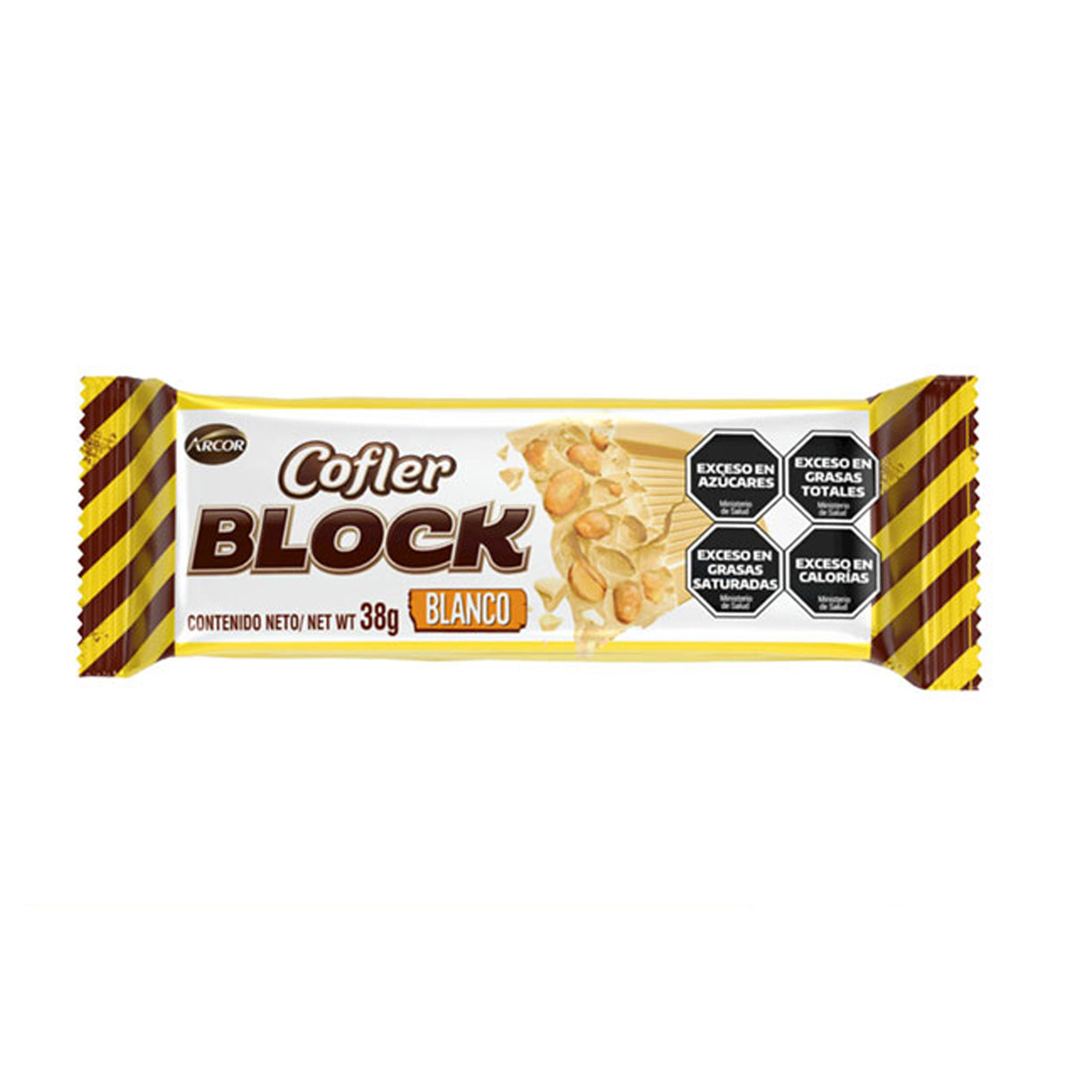 Cofler Block Chocolate Blanco Con Mani X 38Gr— Farmacorp