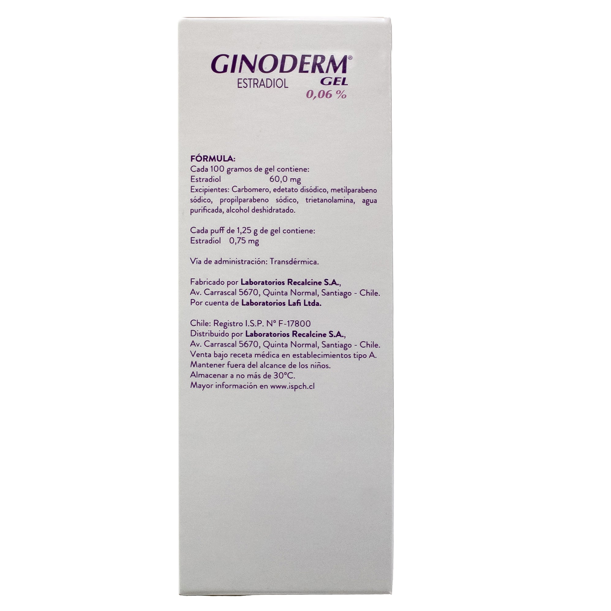 Ginoderm 0.06% Gel X 95G Estradiol 60 Dosis— Farmacorp