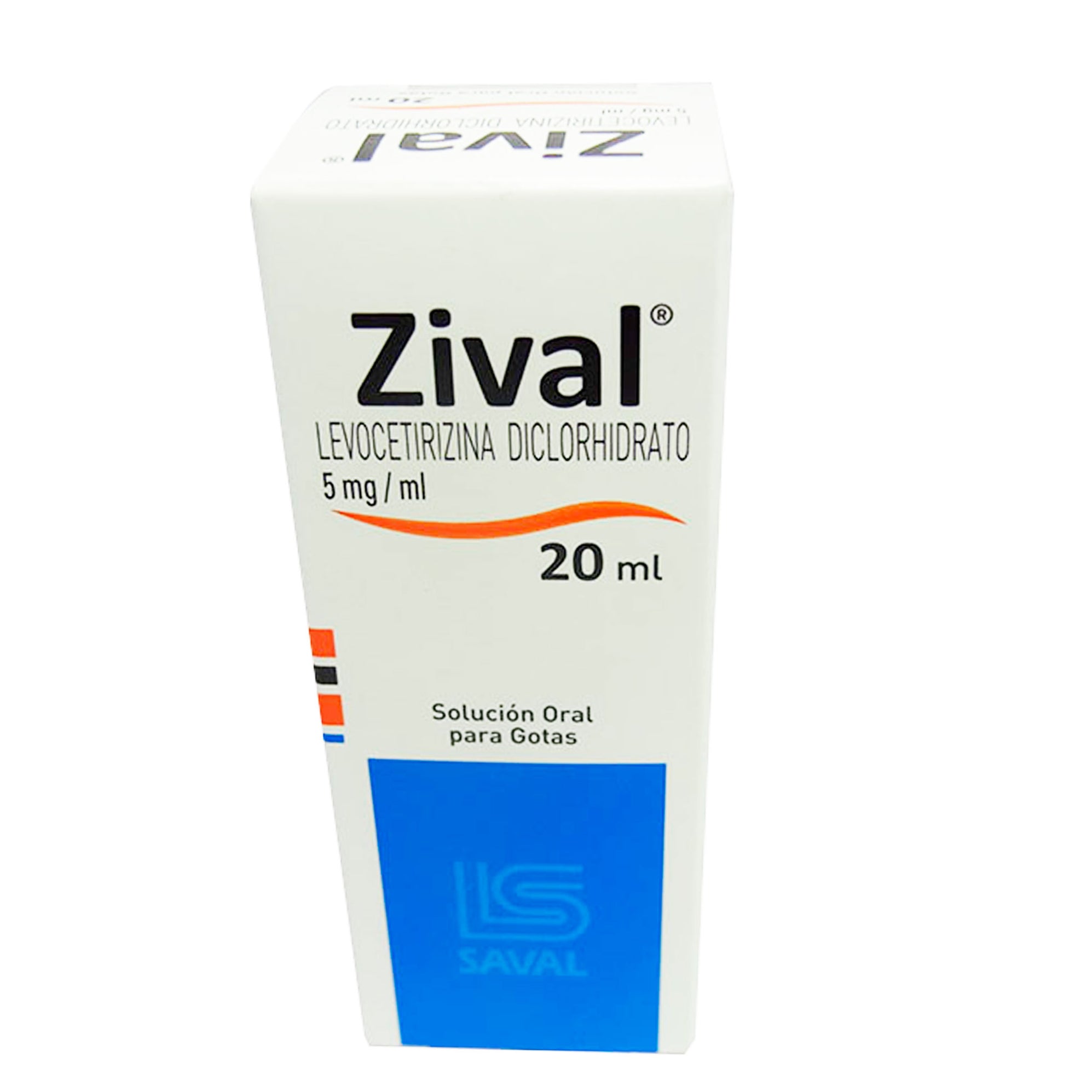 Zival 5Mg Ml Gotas X 20Ml Levocetirizina— Farmacorp