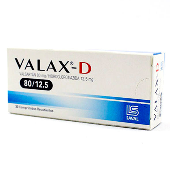 Valax D Valsartan 80Mg Y Hidroclorotiazida 12.5Mg X Tableta— Farmacorp