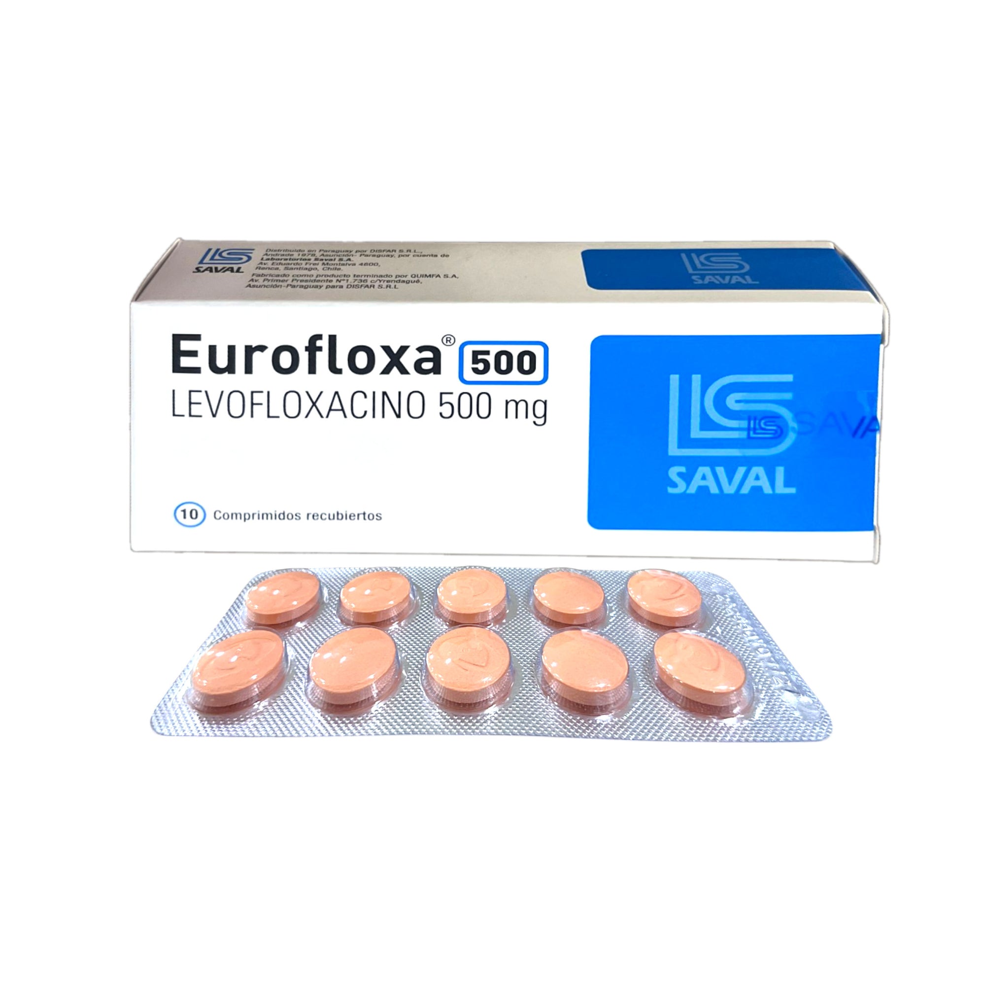 Eurofloxa 500Mg Levofloxacina X Comprimido— Farmacorp