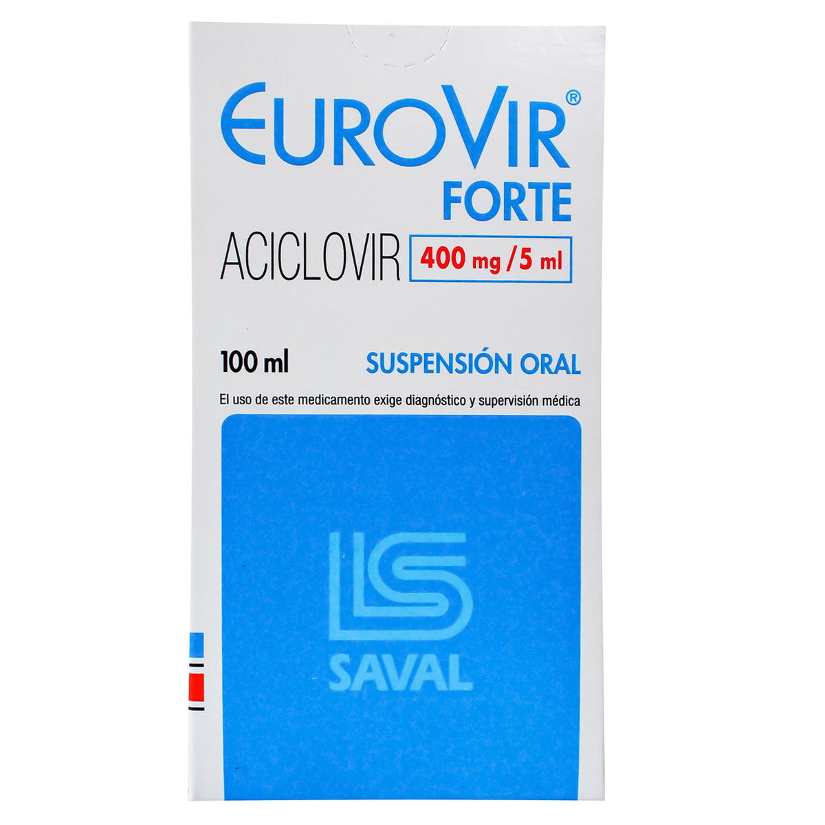 Eurovir Forte 400Mg 5Ml Susp X 100Ml Aciclovir— Farmacorp