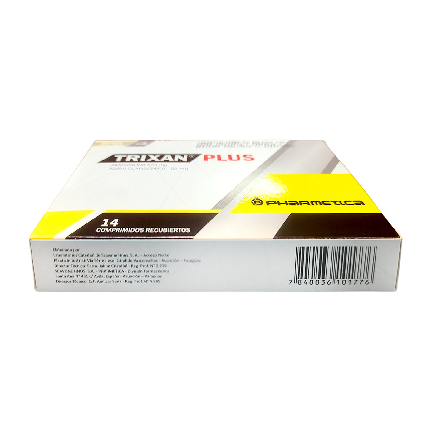 Antibiótico Trixan Plus Amoxicilina/Clavulánico 875/125mg X Comprimido ...