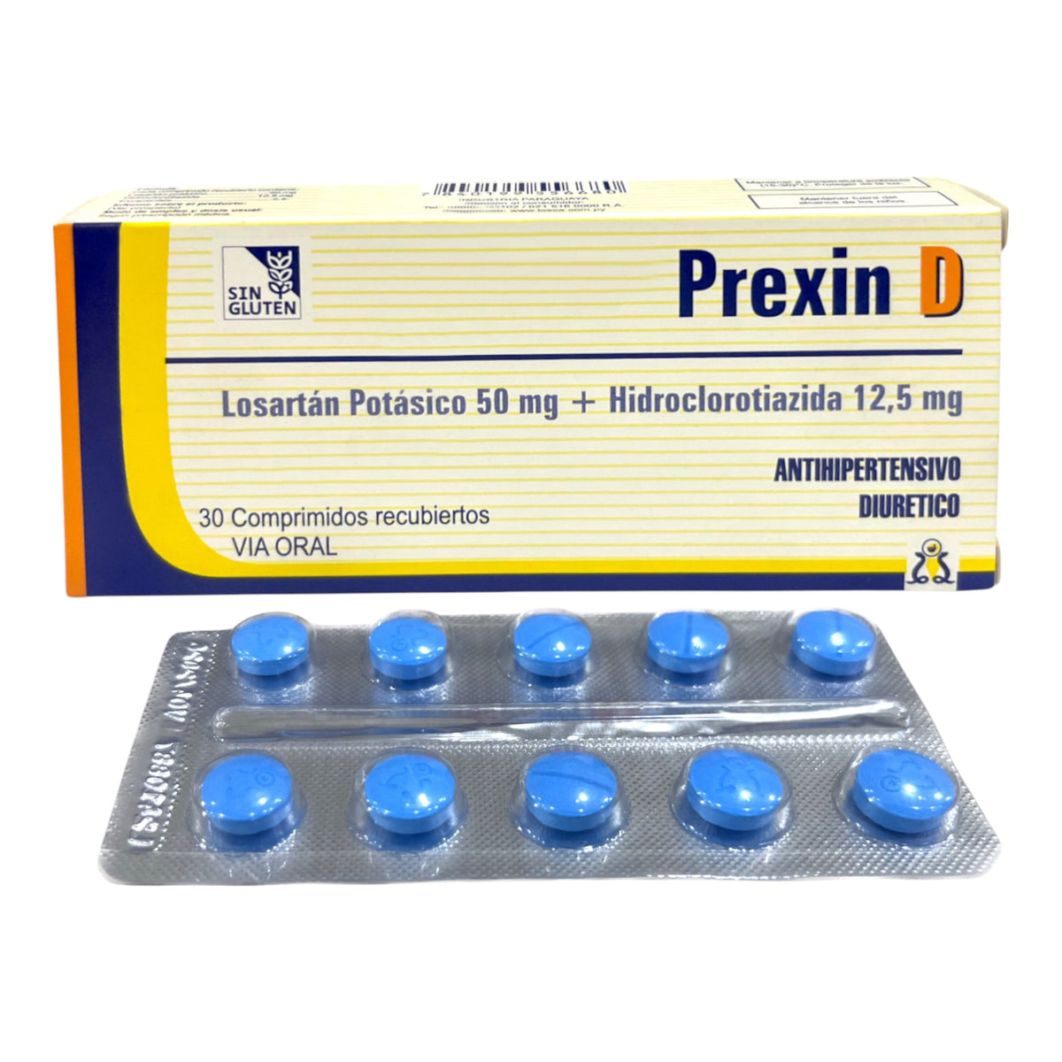 Prexin D 50/ 12.5Mg Losartan/ Hidroclorotiazida X Comprimido— Farmacorp