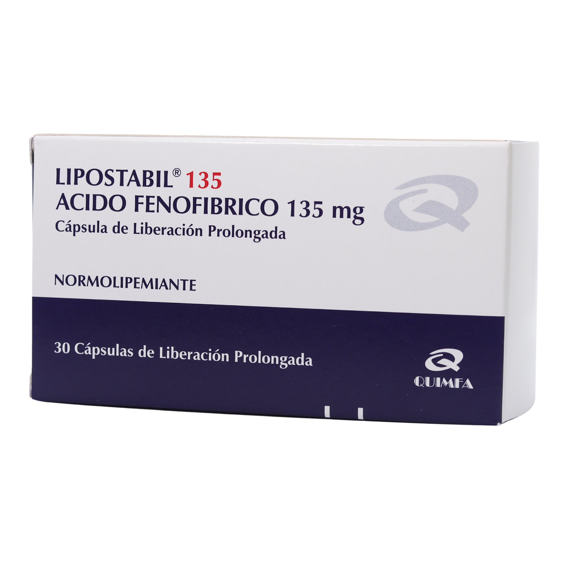 Lipostabil Ácido Fenofíbrico 135 Mg X Cápsula De Liberación Prolongada ...