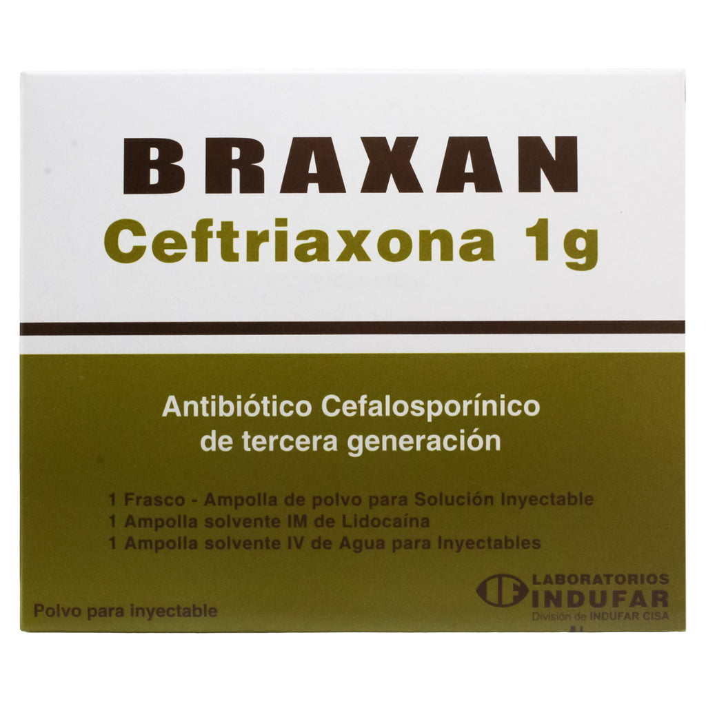 Braxan Ceftriaxona 1Gr X Ampolla— Farmacorp