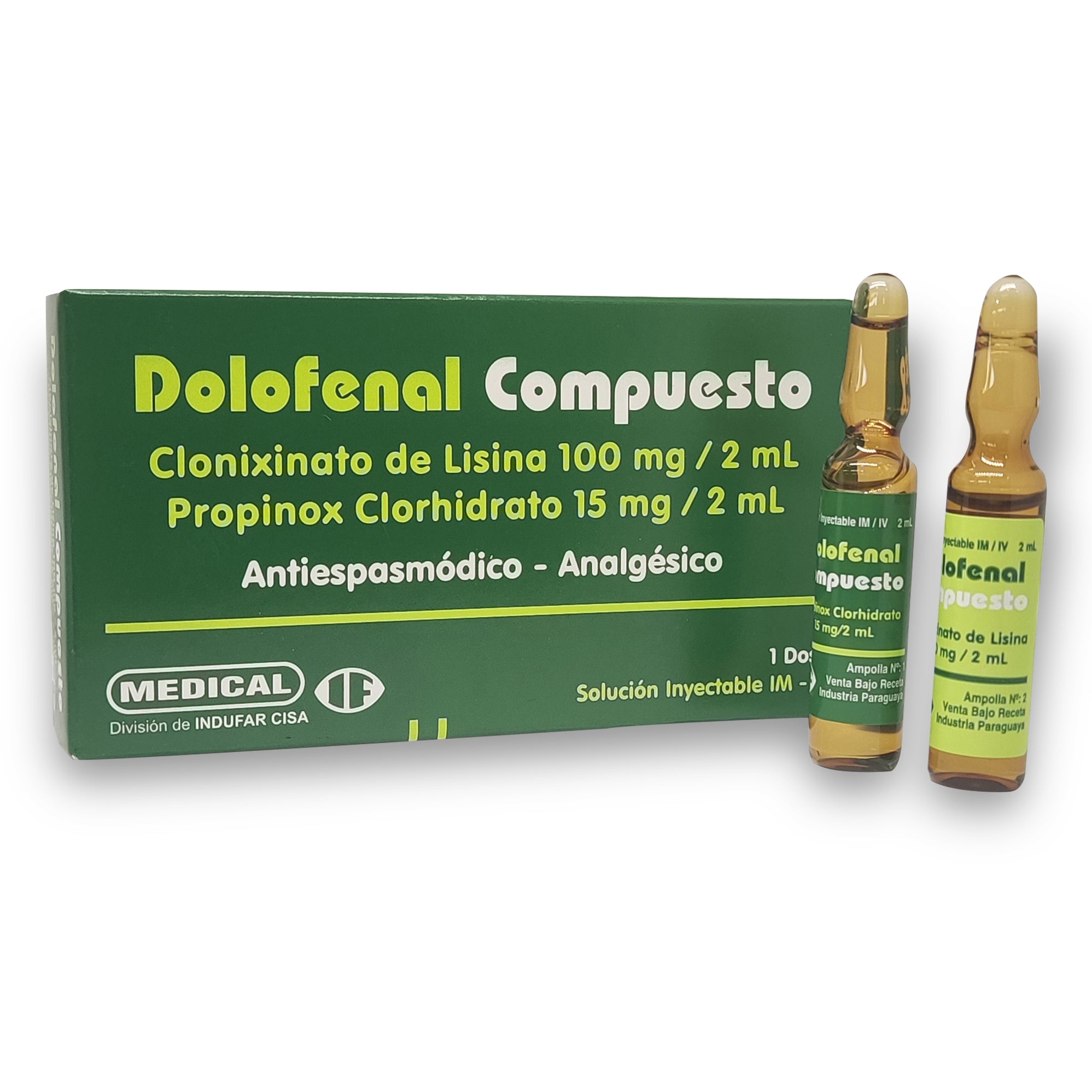 Viadil Compuesto Propinoxato 15Mg Y Cl.Lisina 100Mg X Ampolla— Farmacorp