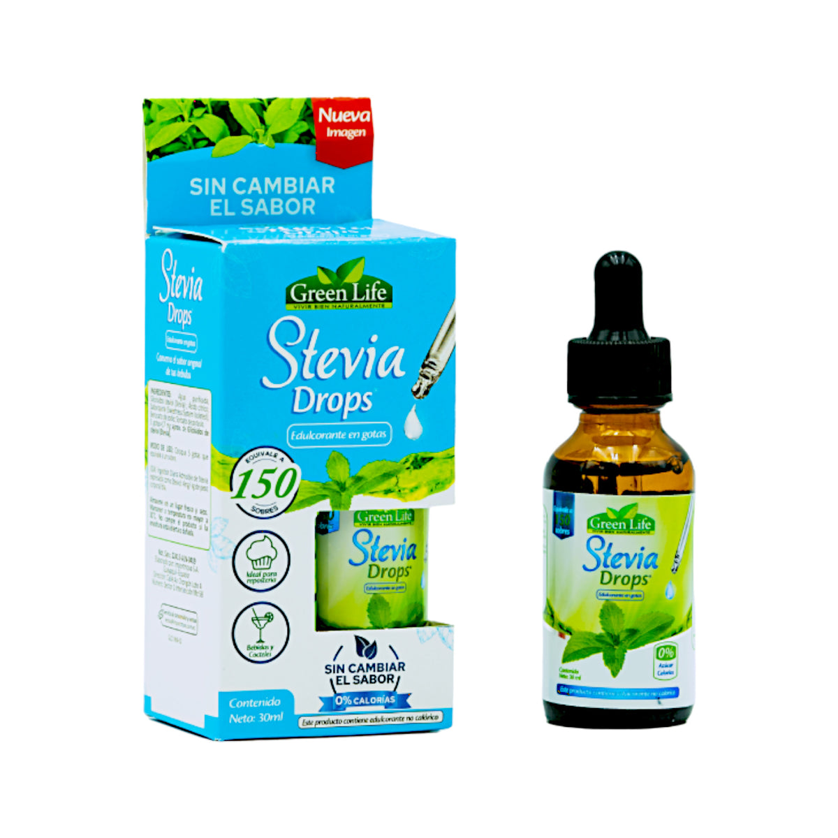 Endulzante En Gotas Green Life Stevia Drops X 30Ml— Farmacorp