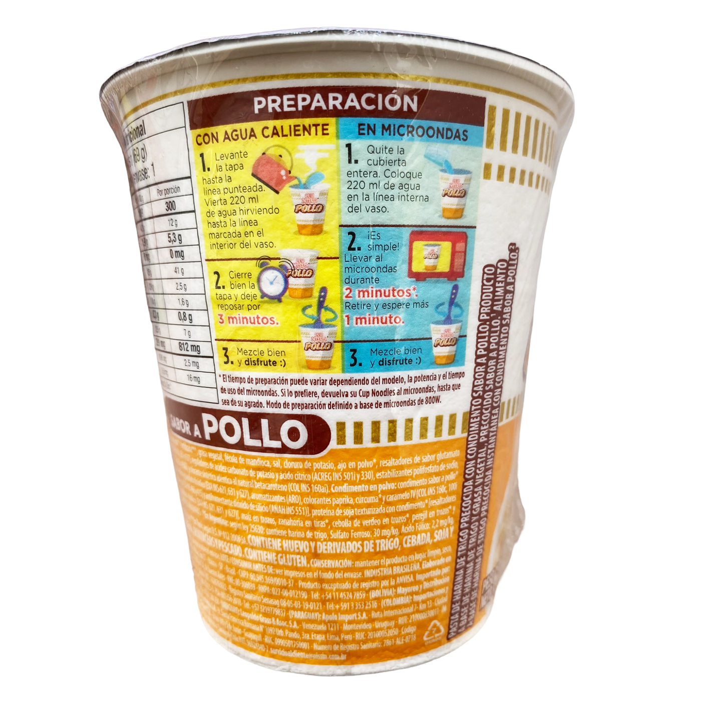 Sopa Nissin Cup Noodle Vaso Sabor Pollo X 69G— Farmacorp