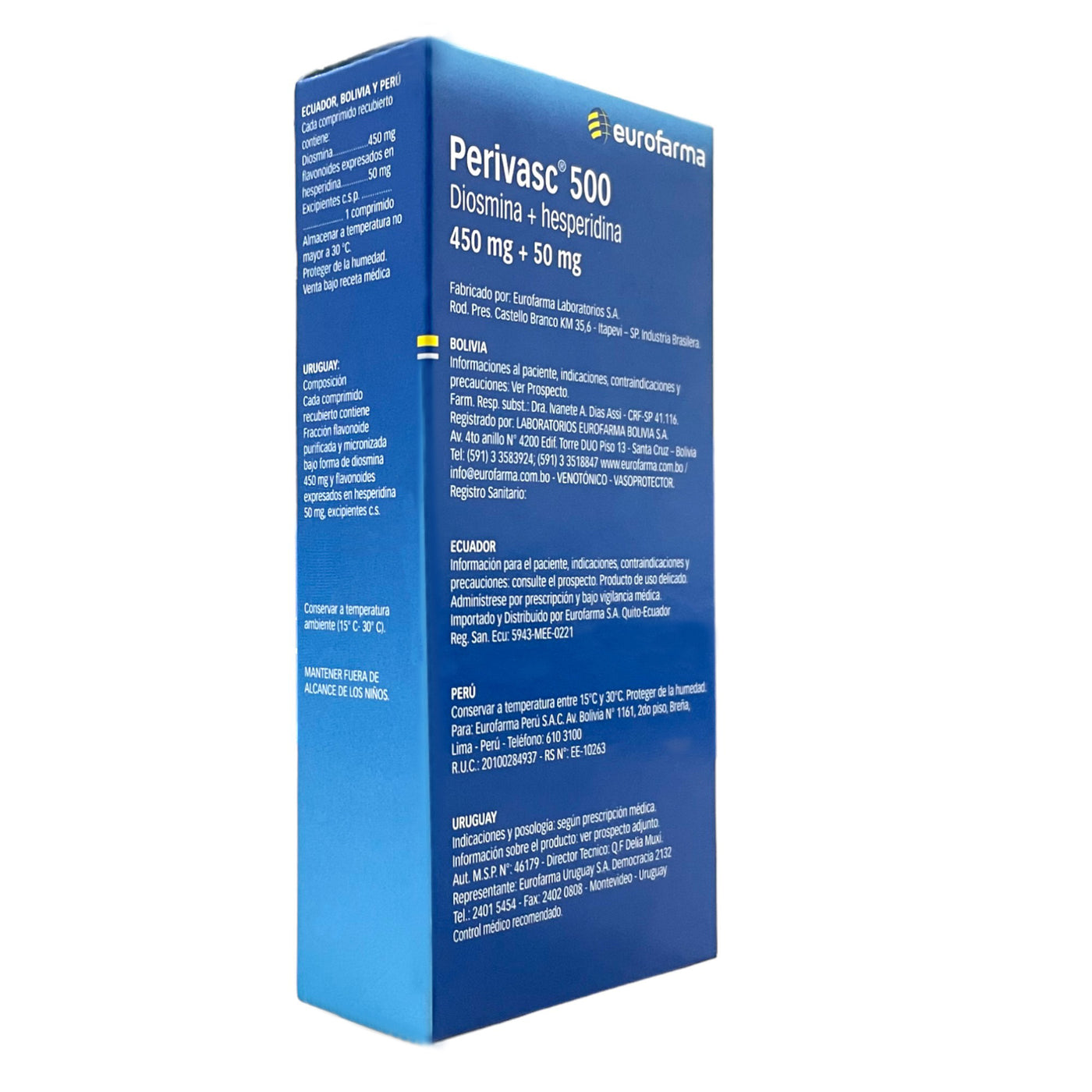 Perivasc Diosmina / Hesperidina 500 Mg X Comprimido— Farmacorp